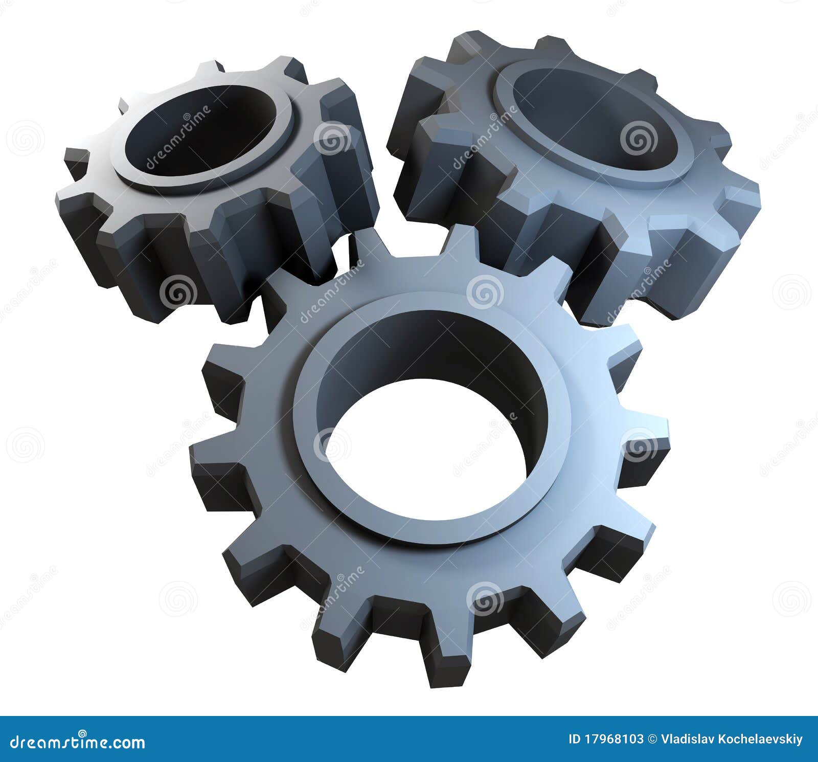Three gears stock illustration. Illustration of white - 17968103