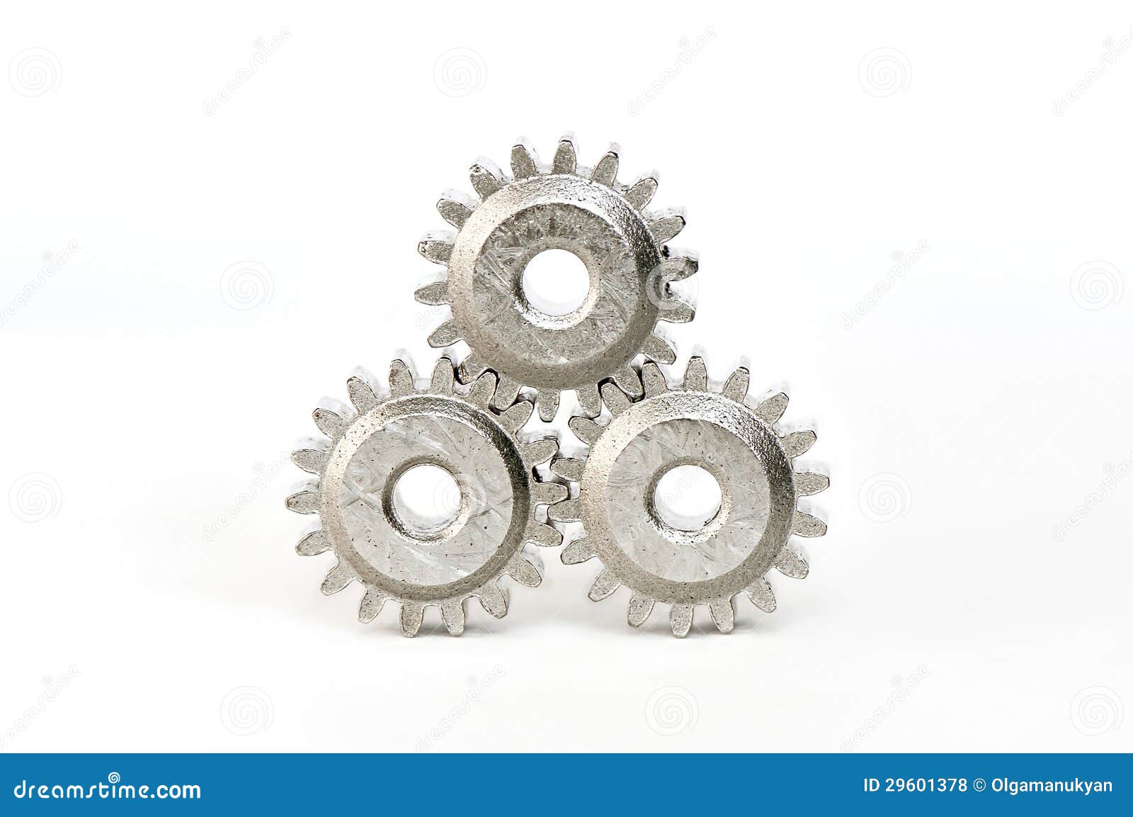 Three gears stock photo. Image of connect, engineering - 29601378