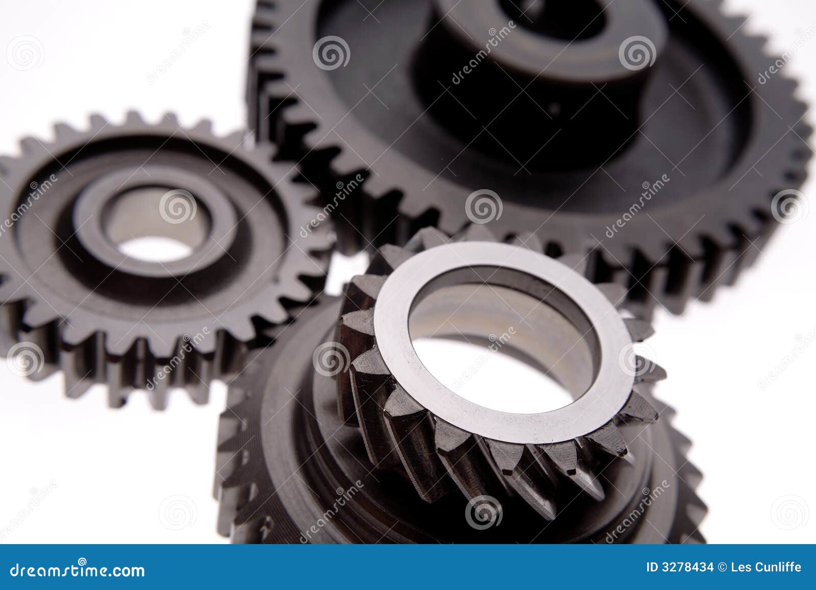 Three gears stock photo. Image of interlock, three, engineering - 3278434