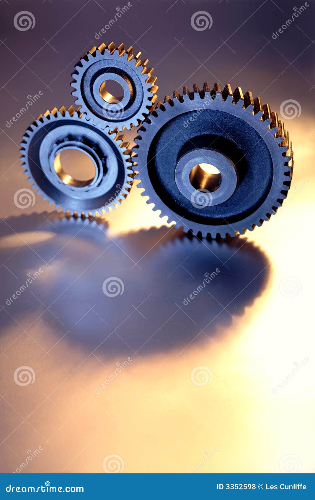 Three gears stock photo. Image of combine, mechanical - 3352598