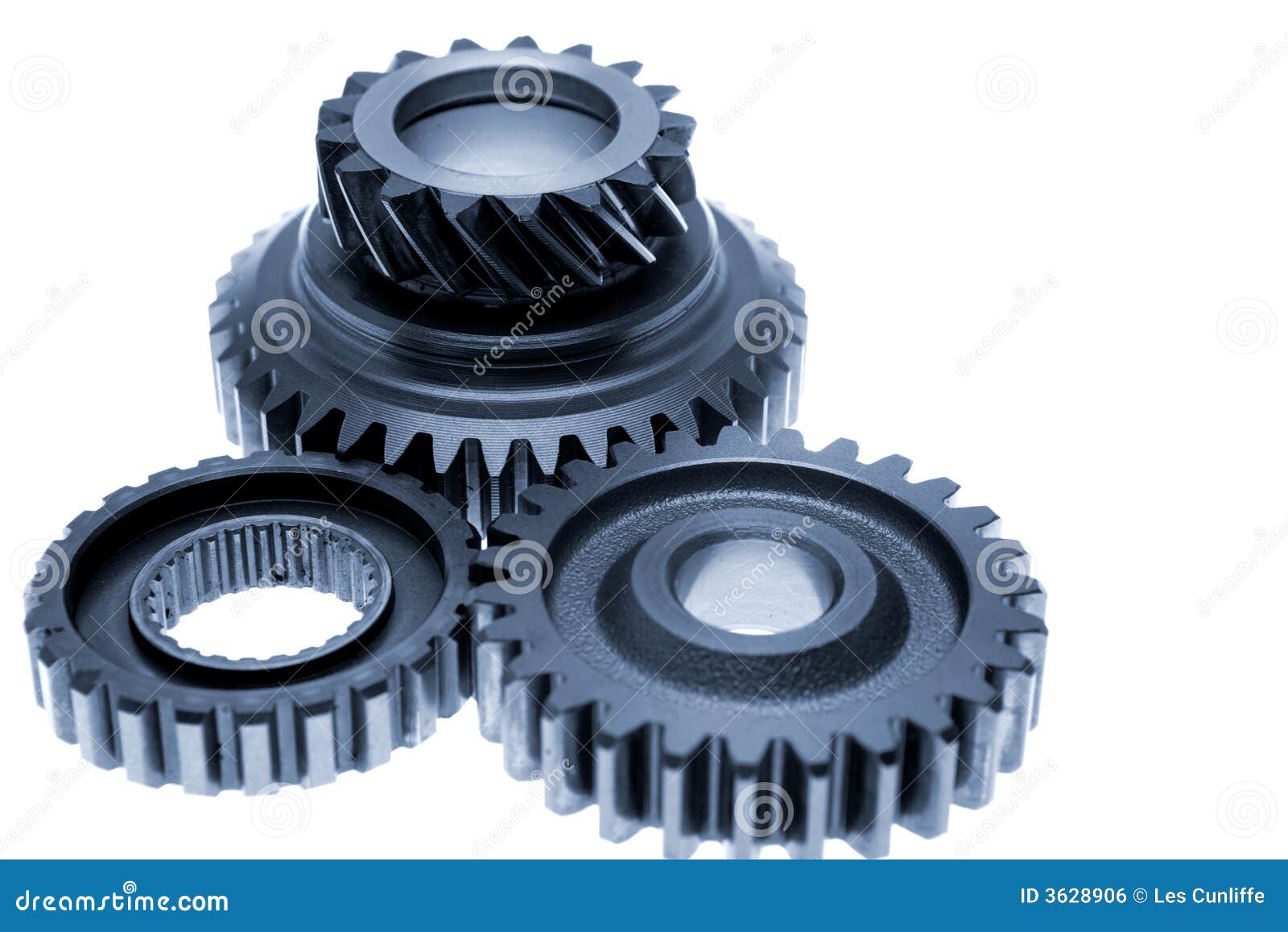 Three gears stock photo. Image of interlocked, teamwork - 3628906