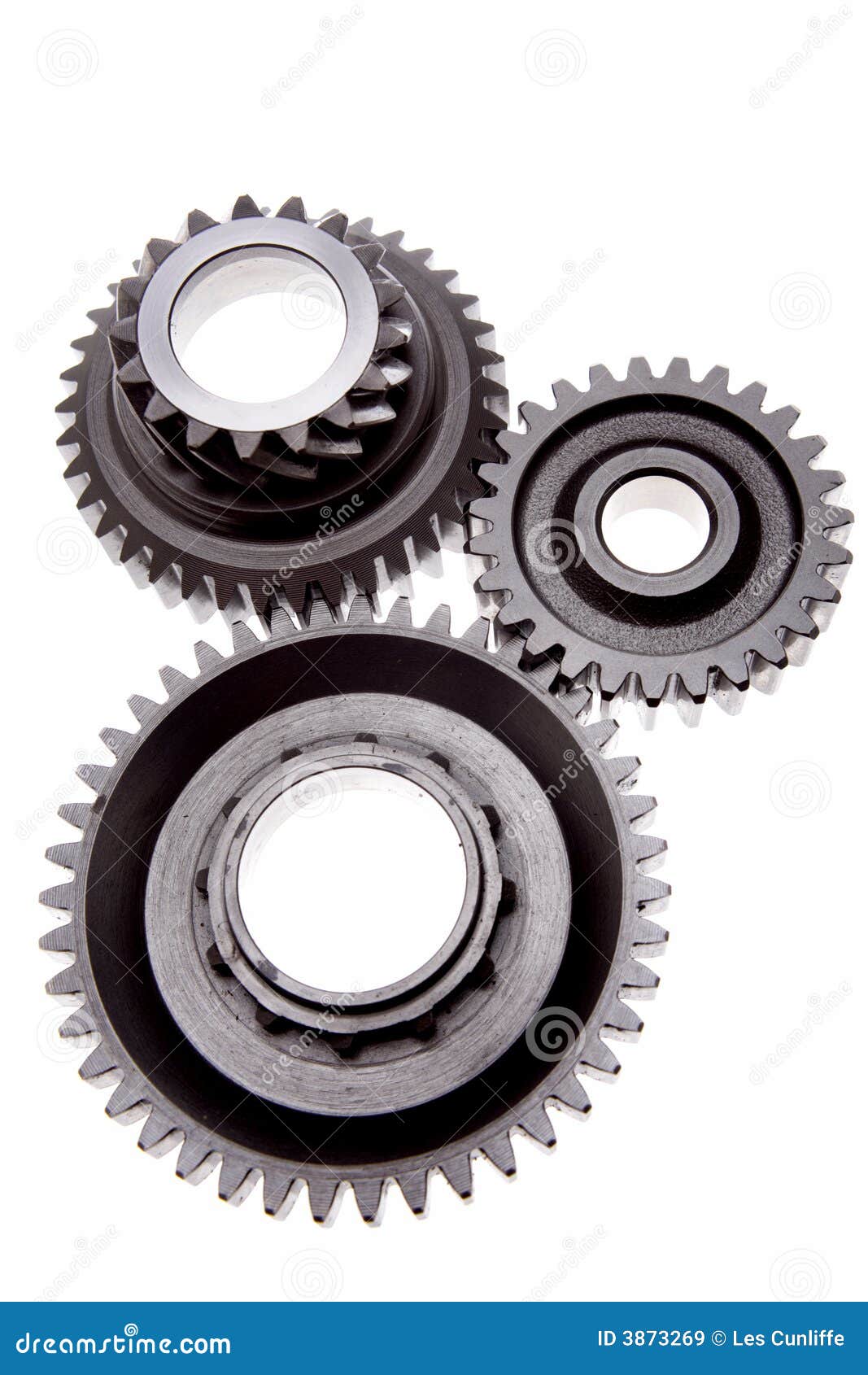 Three gears stock image. Image of meshing, combine, objects - 3873269