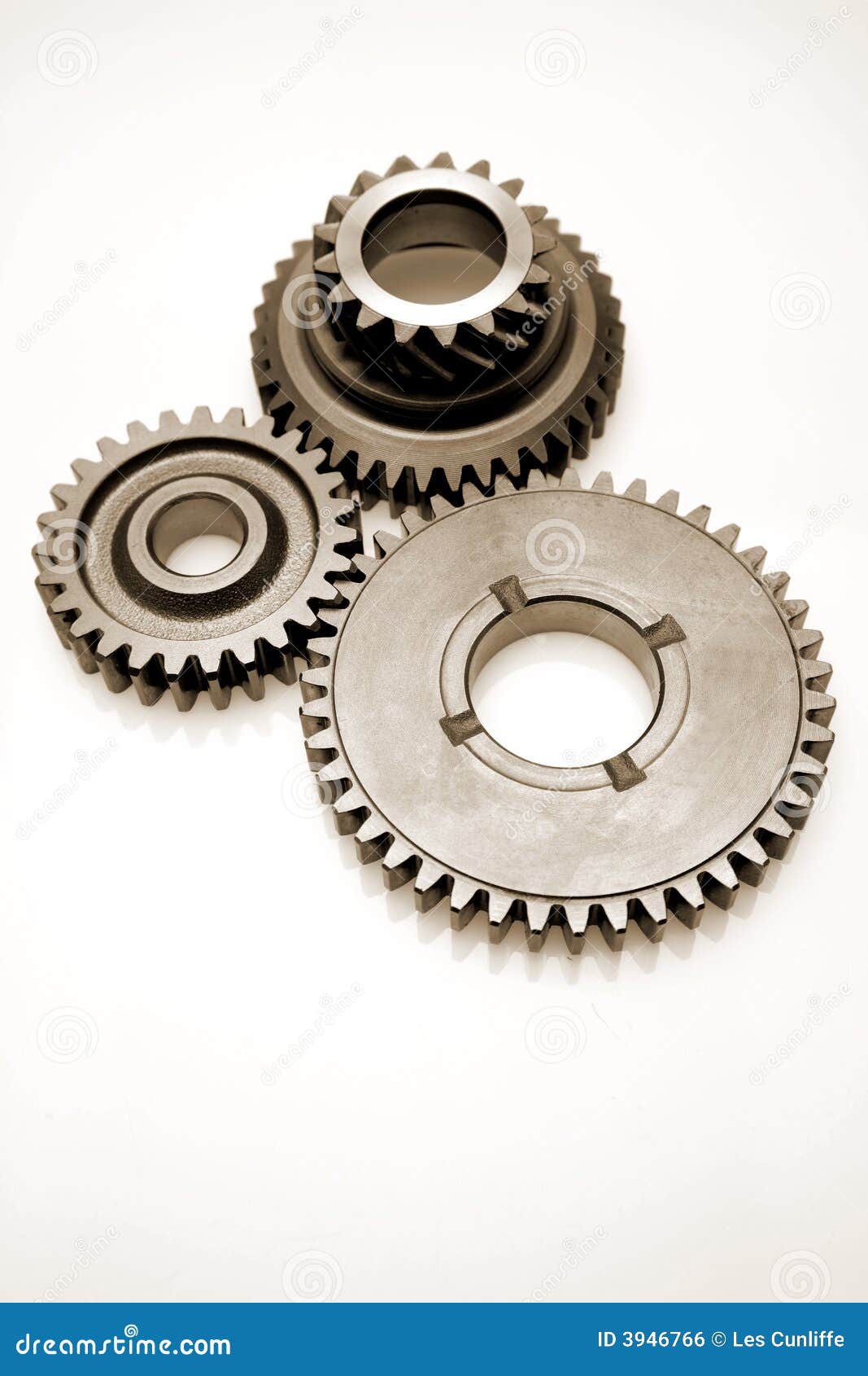 Three gears stock photo. Image of connection, mesh, connect - 3946766