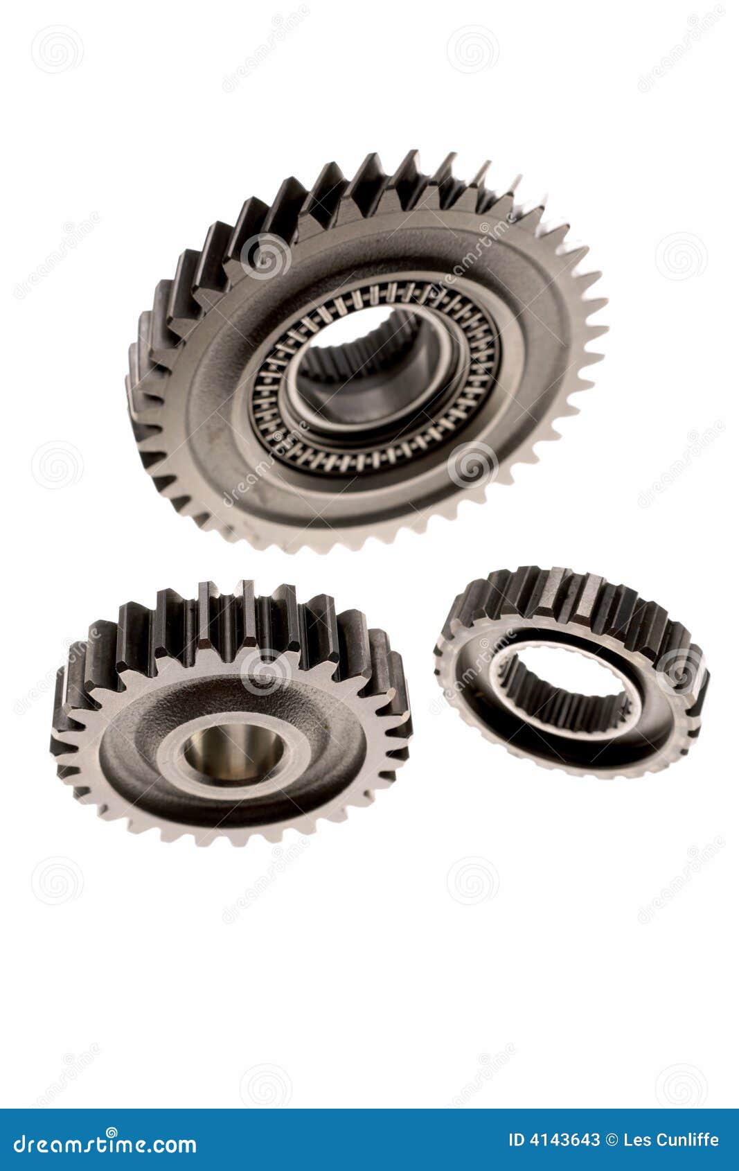 Three gears stock image. Image of white, mechanical, wheels - 4143643