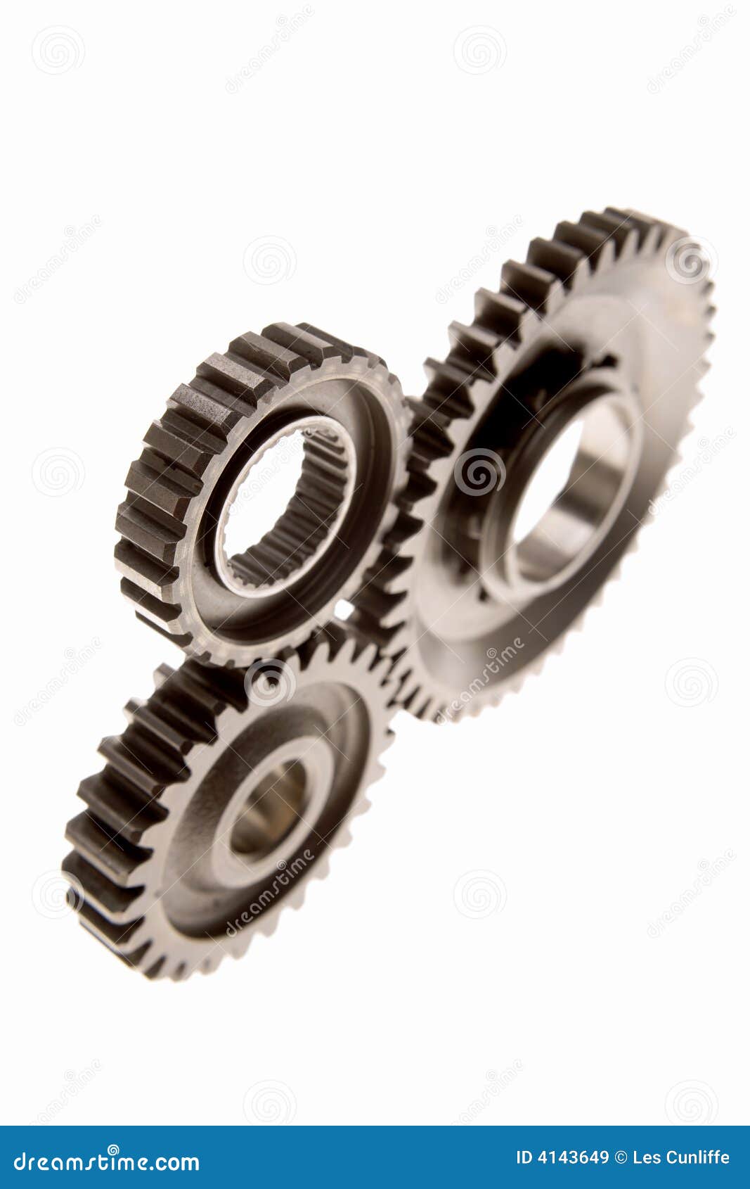 Three gears stock image. Image of industry, cutout, indoor - 4143649