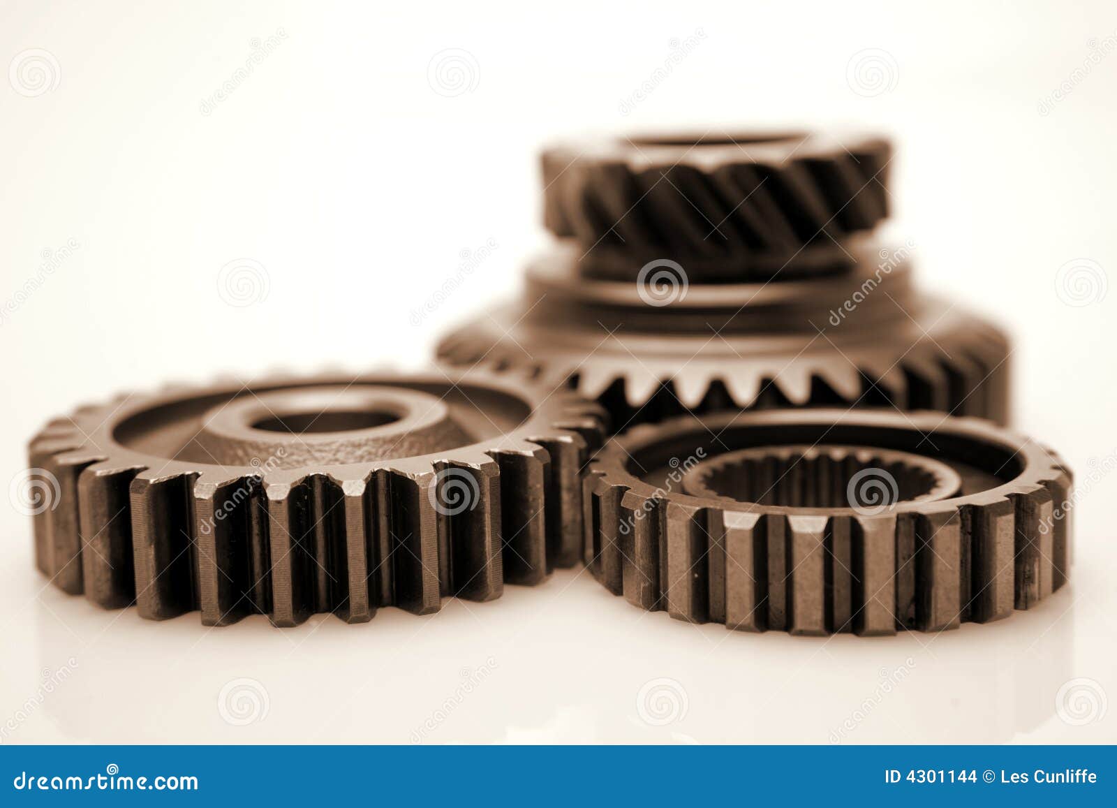 Three gears stock photo. Image of cutout, interlock, isolated - 4301144