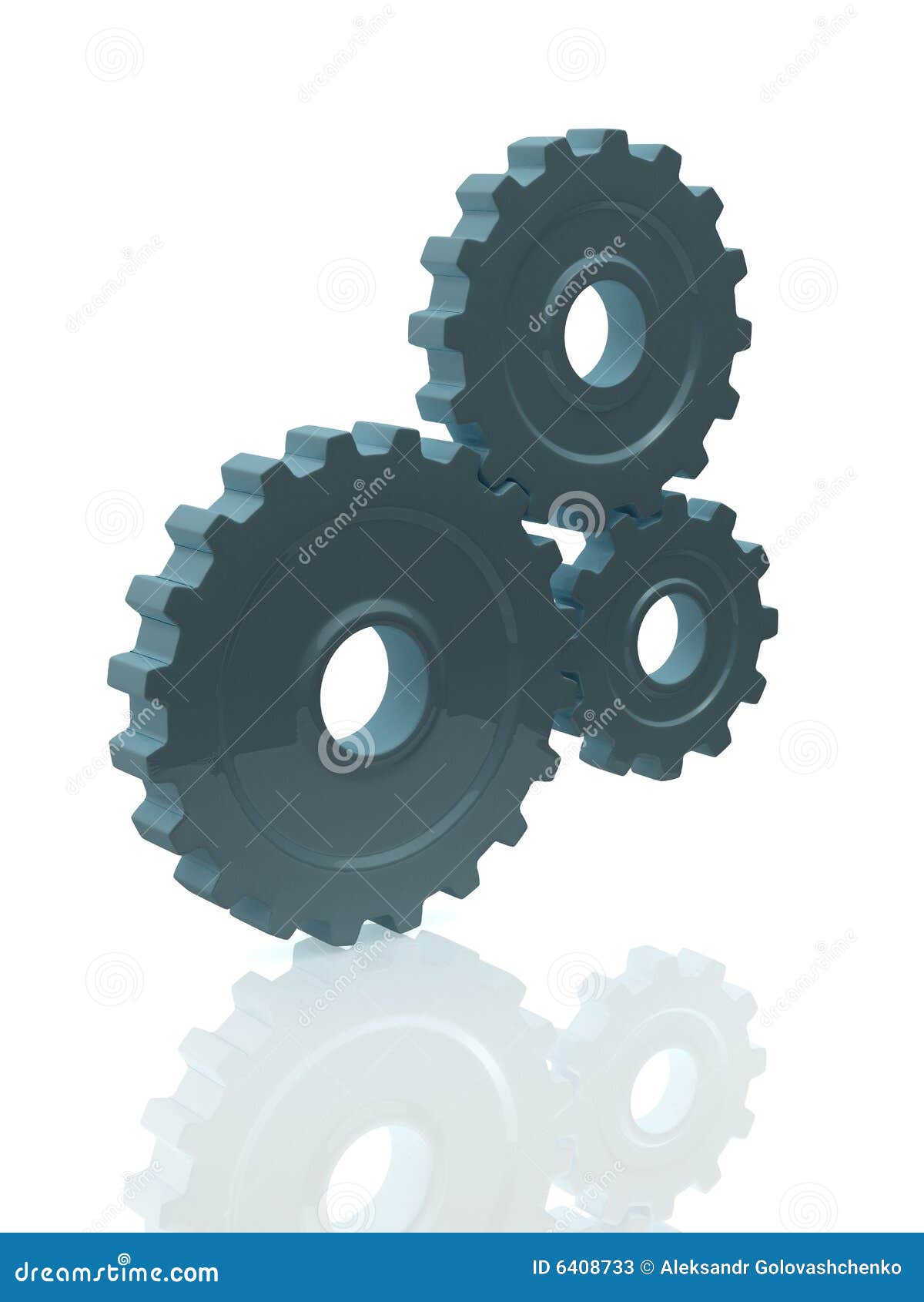 Three Gears Of Different Shapes And Sizes Are Connected To Each Other ...