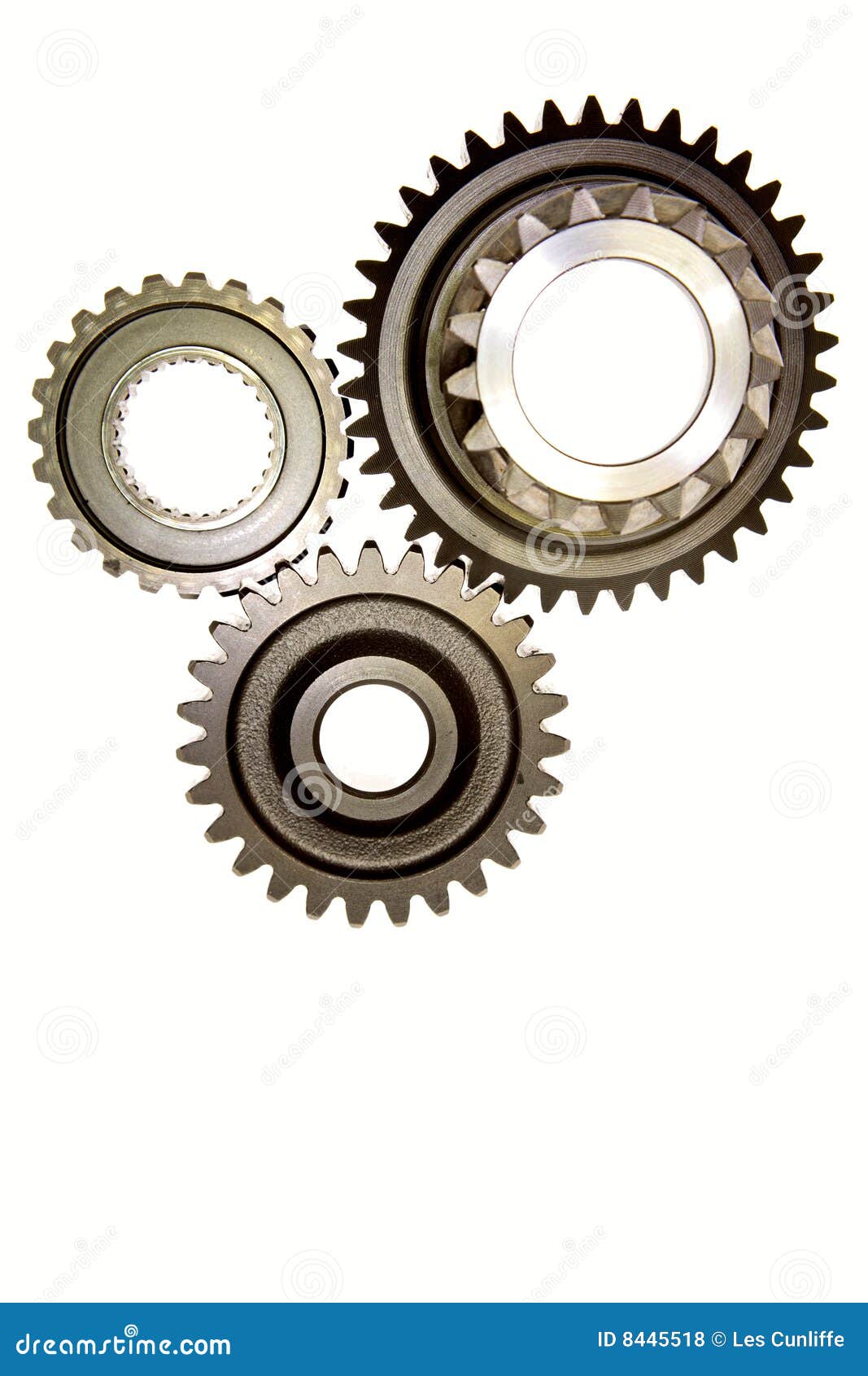 Three gears stock photo. Image of mechanical, connect - 8445518