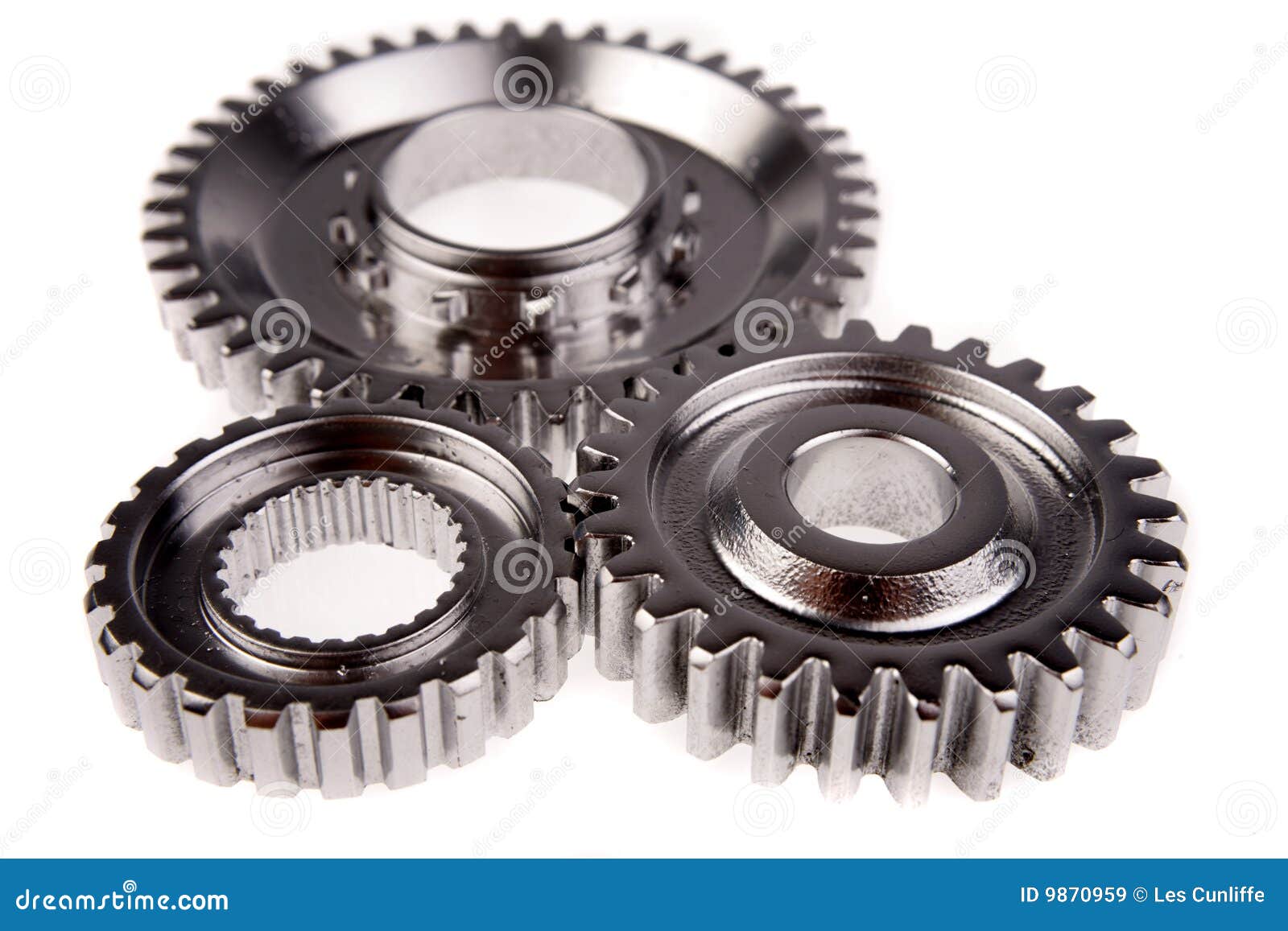 Three gears stock image. Image of meshing, idea, cogwheels - 9870959