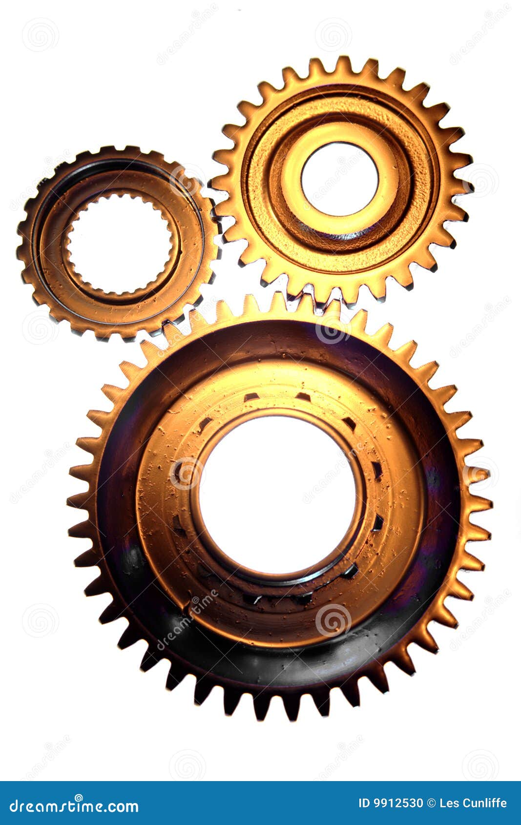 Three gears stock photo. Image of indoor, isolated, mesh - 9912530