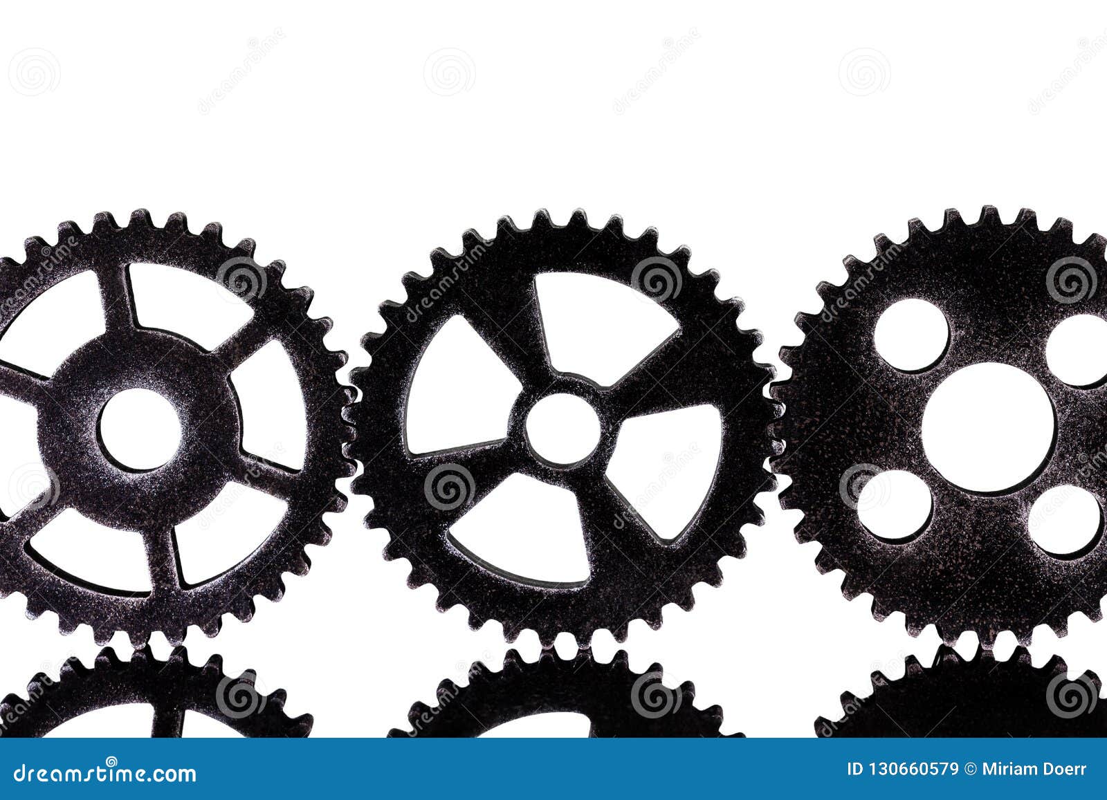 Three Gears in Front of White Background Stock Image - Image of macro ...