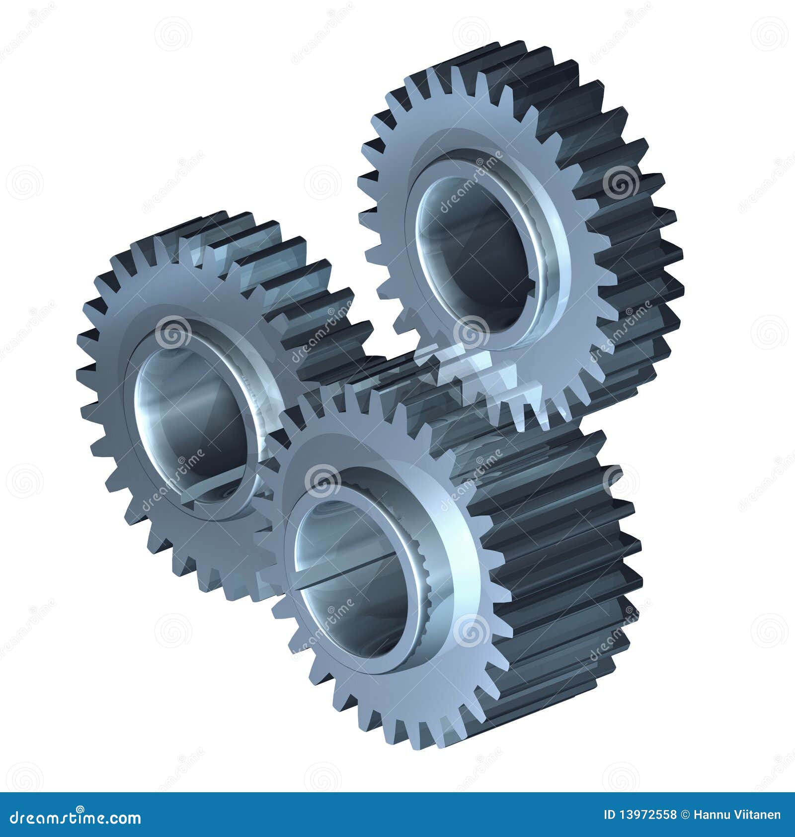 Three Gearwheels Picture. Image: 13972558