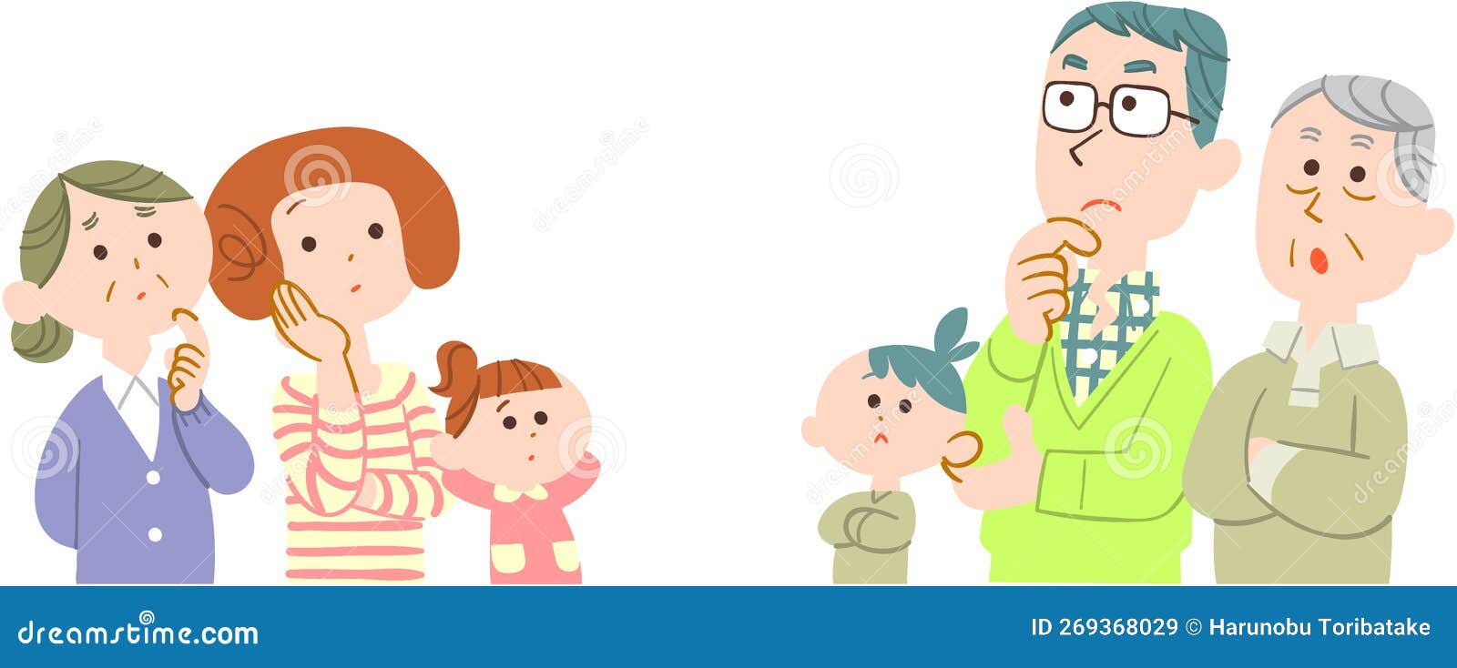 A Three-generation Family Facing Each Other and Thinking No Outline ...