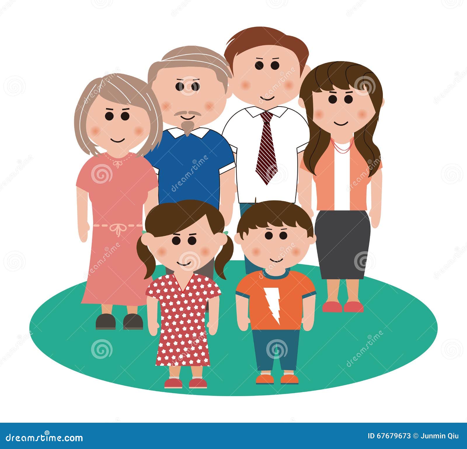 Three generation family stock vector. Illustration of facade - 67679673