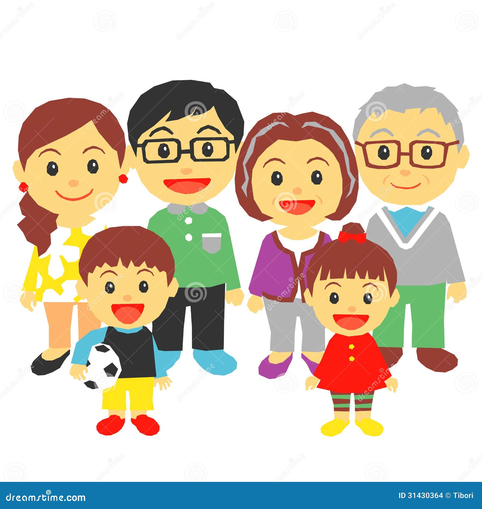 Three generation family stock vector. Illustration of kids - 31430364