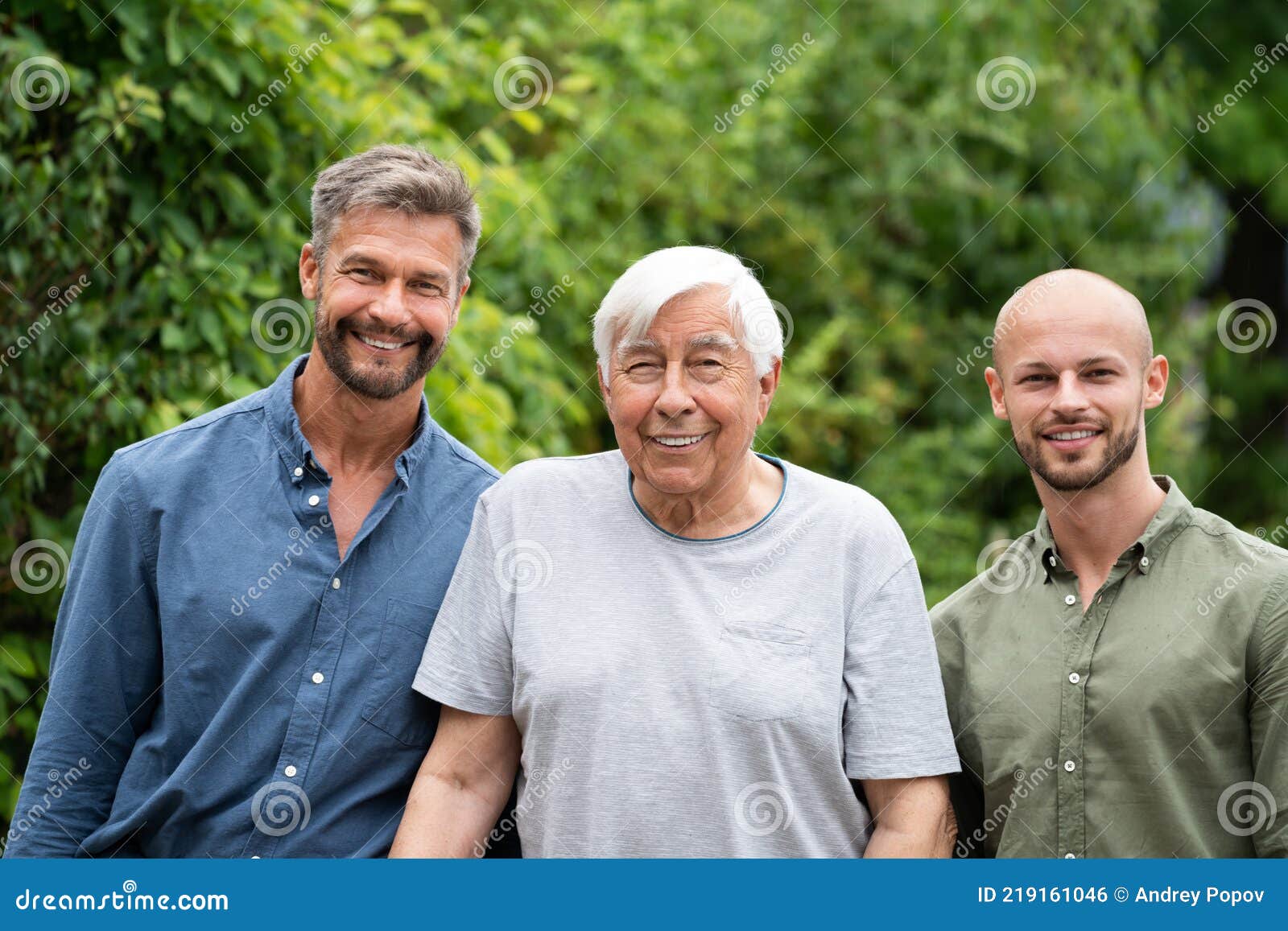 Three Generation Men Family Portraits Stock Photo - Image of family ...