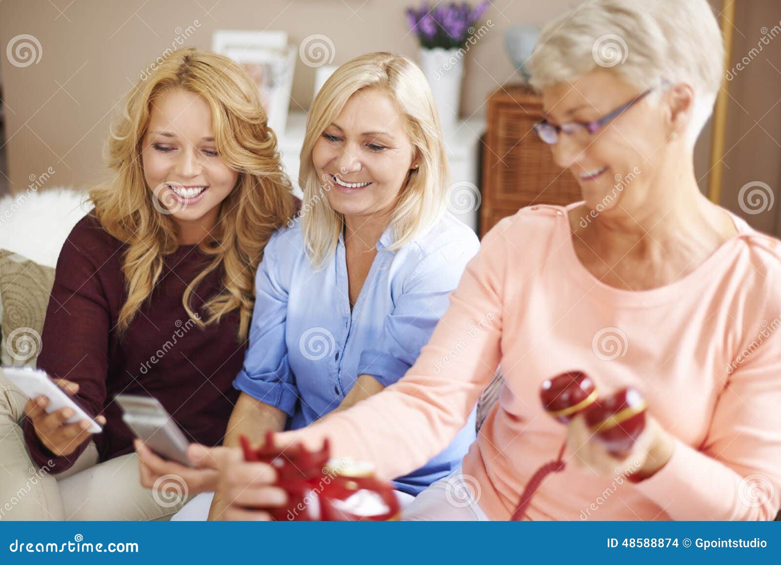 Differences Of Two Generations Male Elder Father With Younger Man Son ...