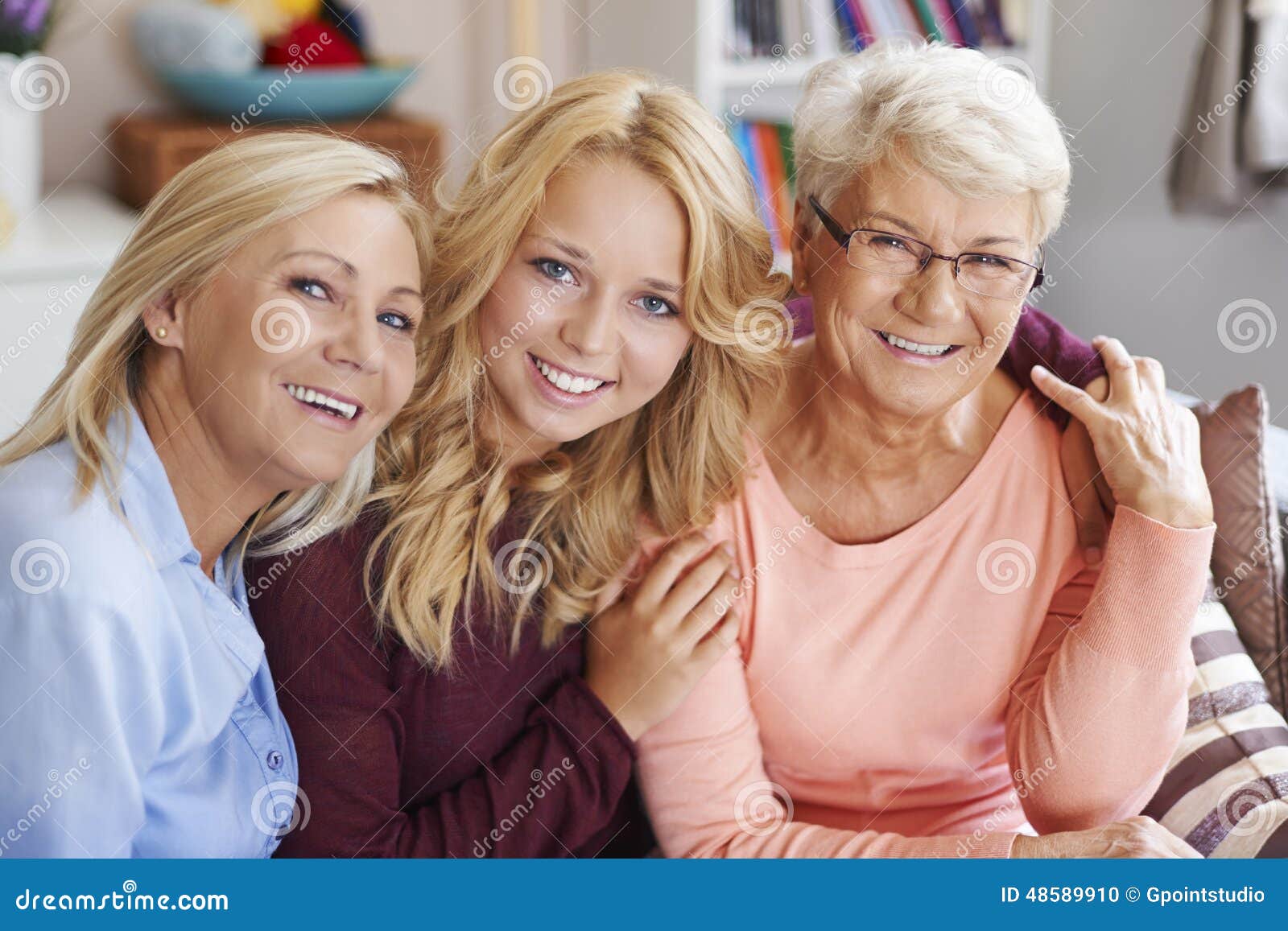 Three generation of women stock photo. Image of caring - 48589910