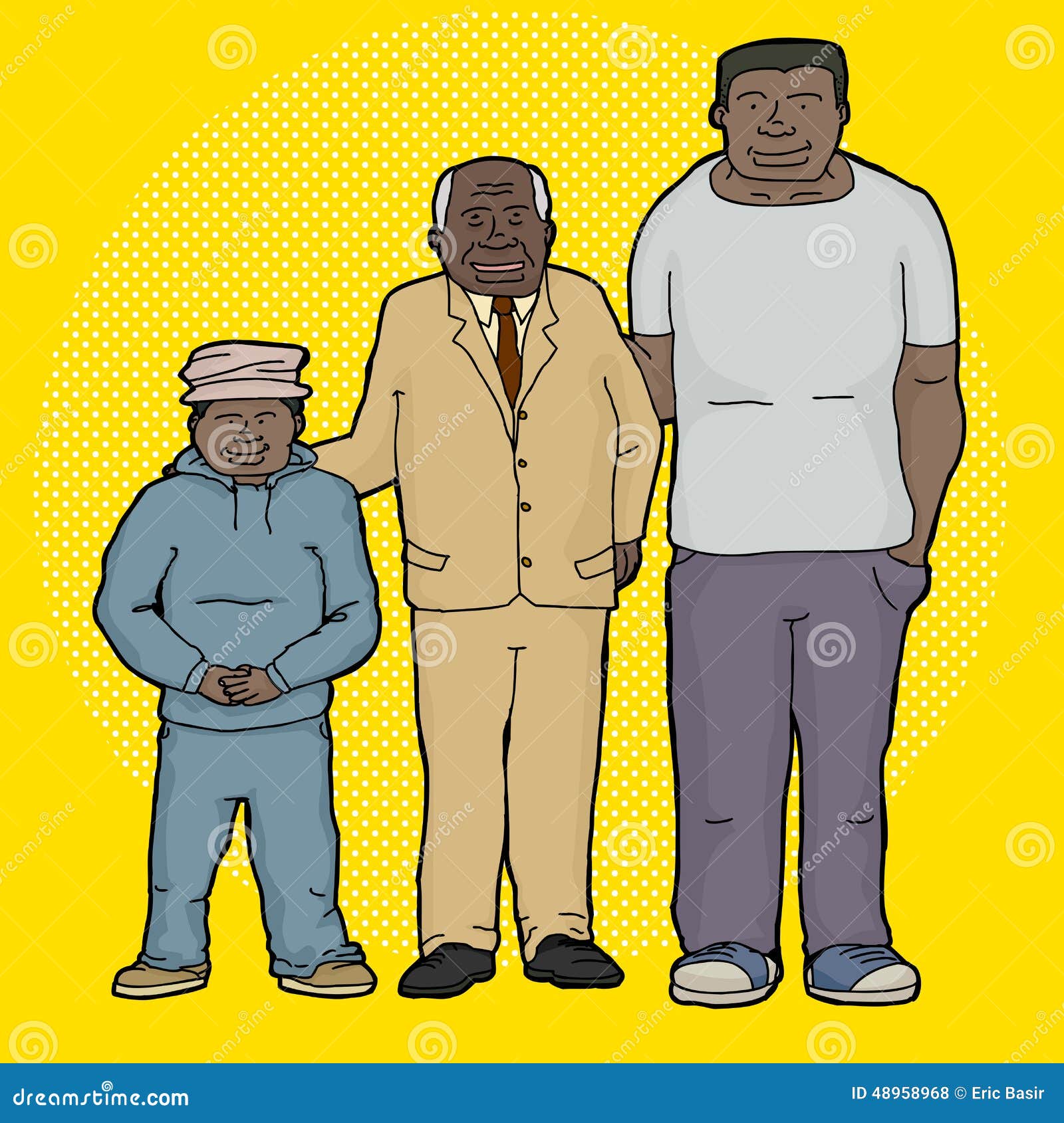 Three Generations of Family Stock Illustration - Illustration of ...