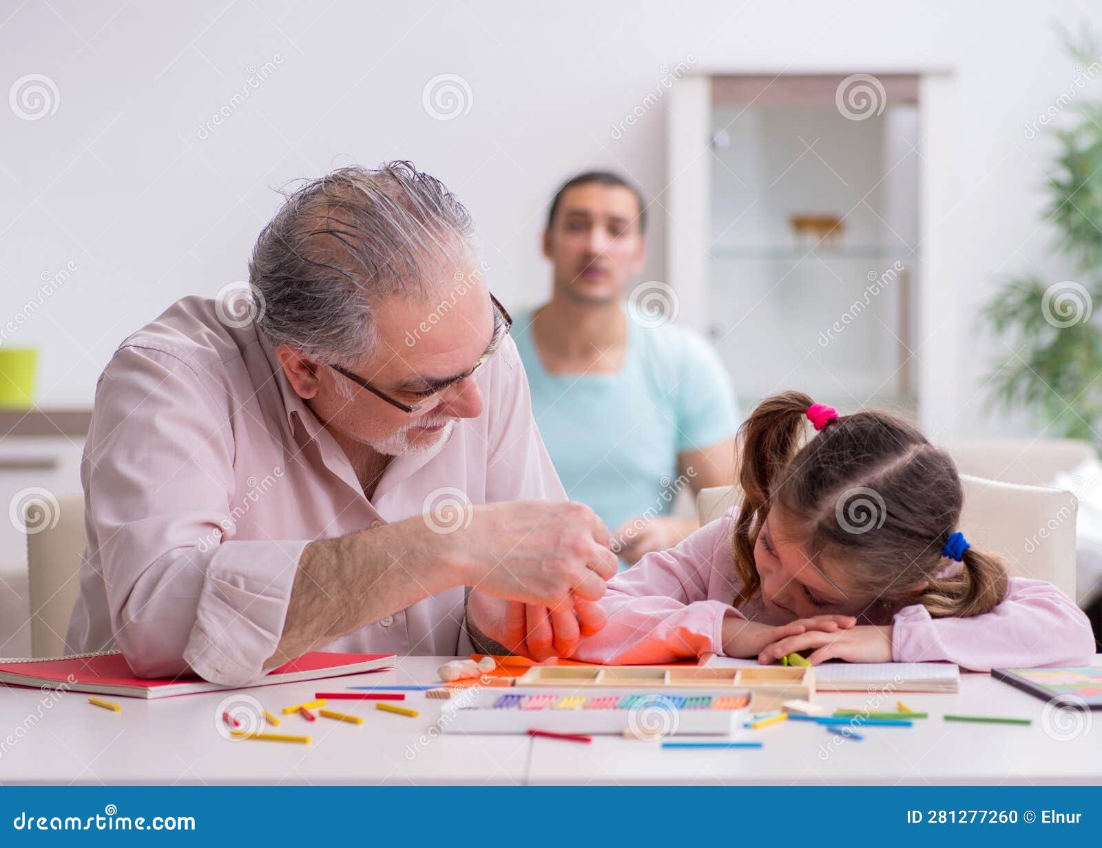 Three Generations of Family in Early Development Concept Stock Photo ...