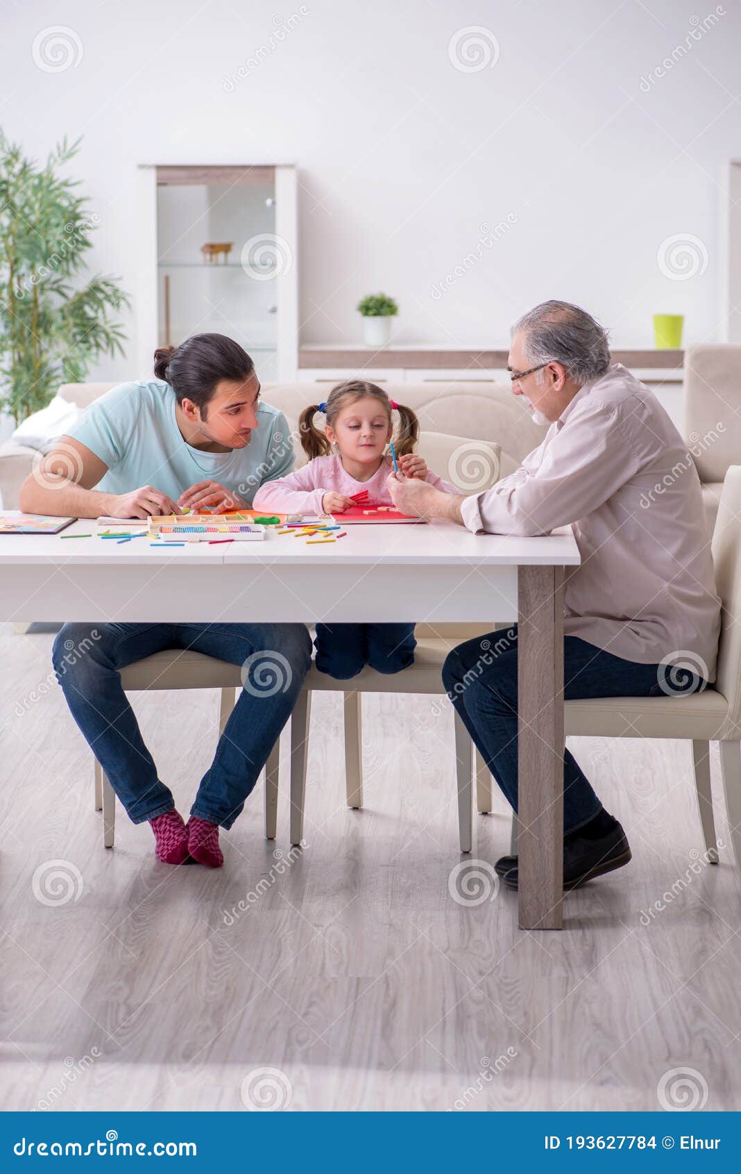 Three Generations of Family in Early Development Concept Stock Photo ...