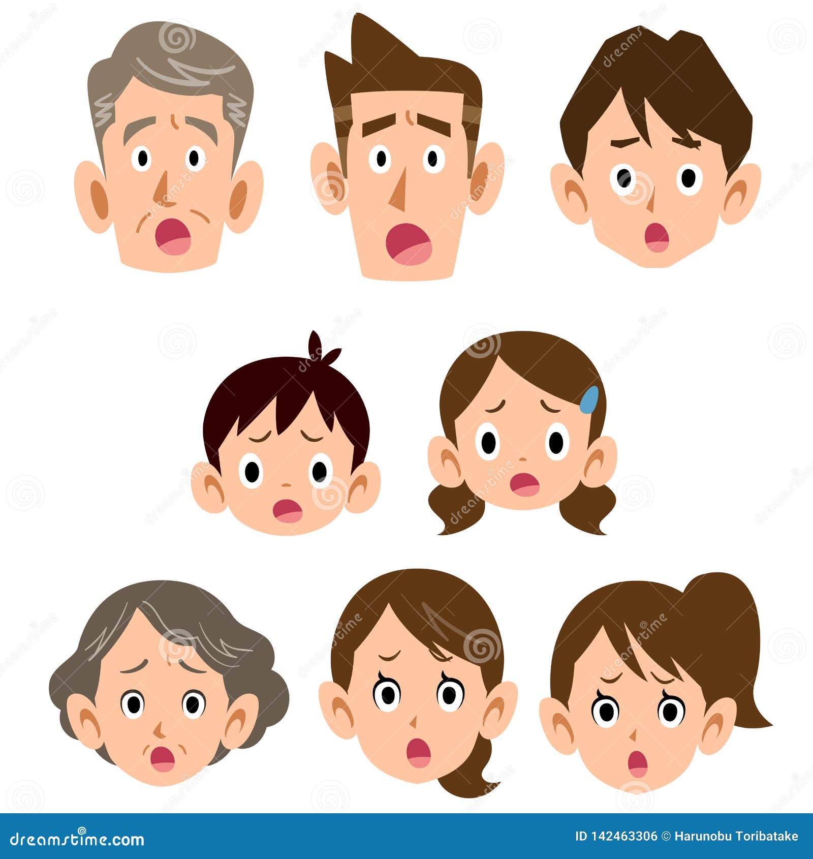 FAMILY, Sad Expression Vector Illustration | CartoonDealer.com #31963750