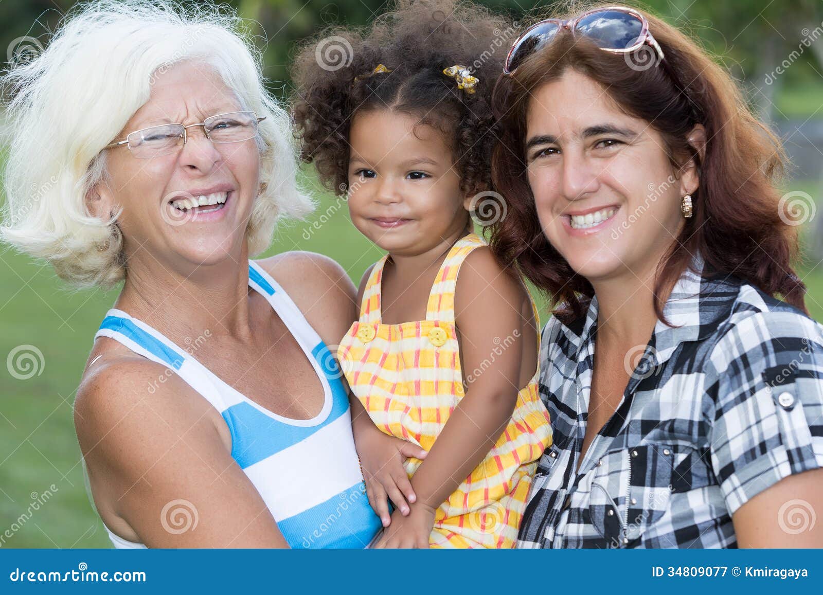 Three Generations of Hispanic Women Stock Image - Image of cute ...