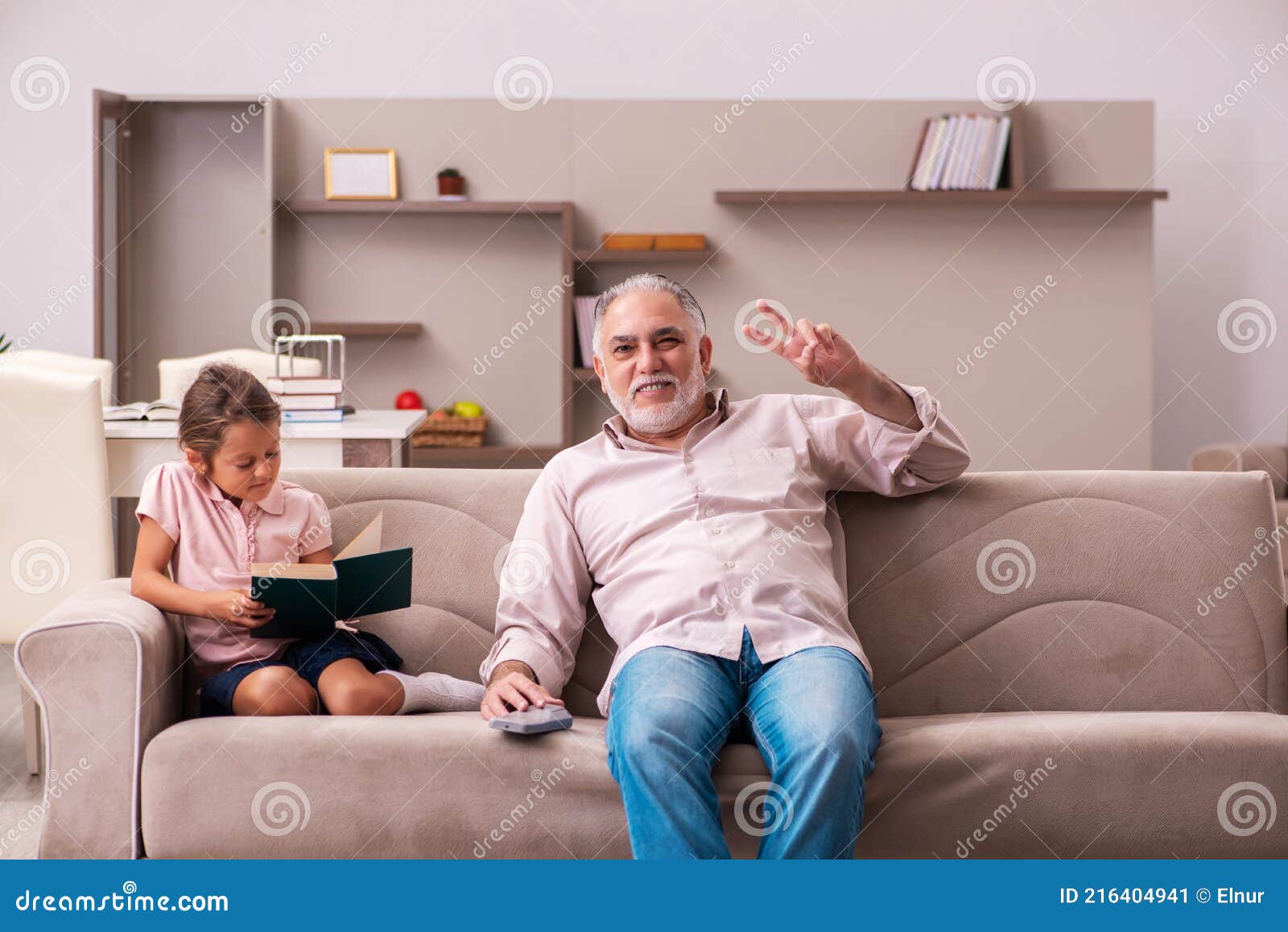 Three Generations at Home during Pandemic Stock Image - Image of help ...