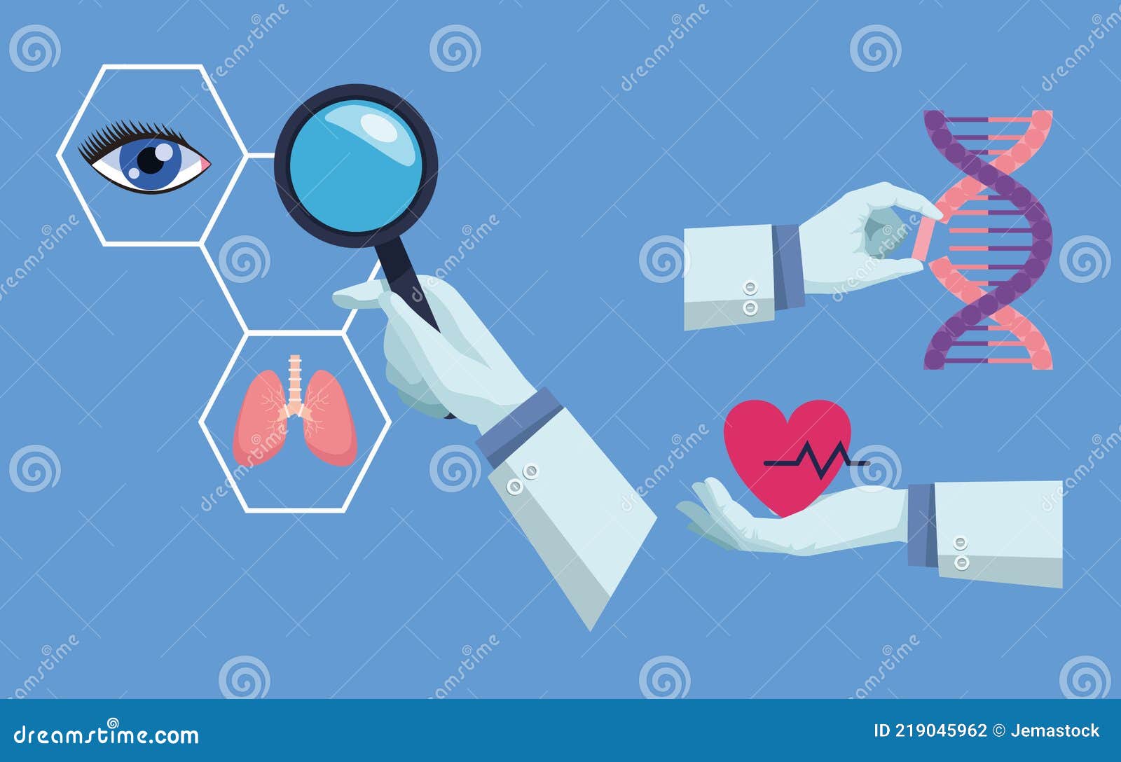 Three Genetic Testing Icons Stock Vector - Illustration of vector ...