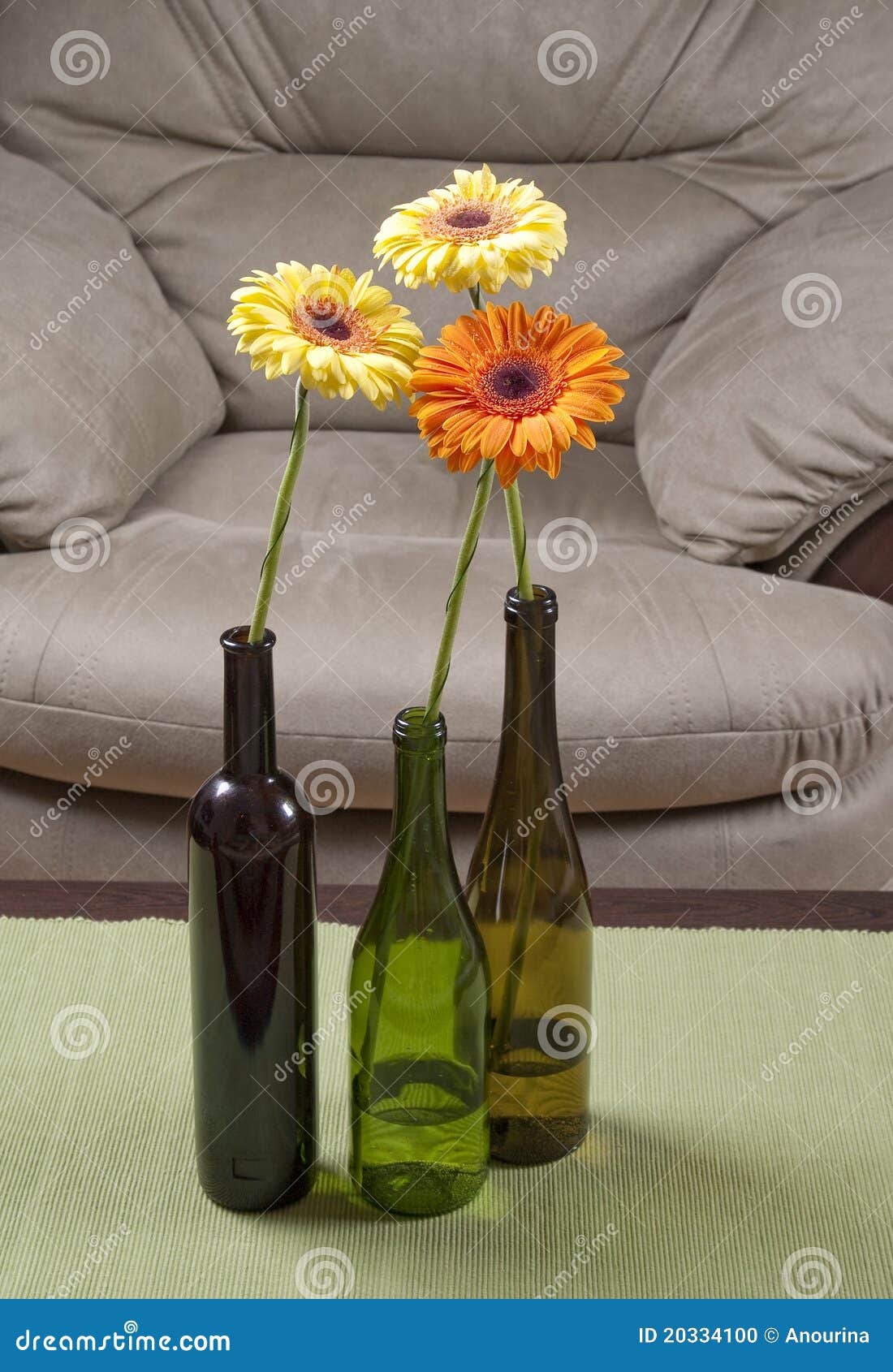 Three gerberas stock photo. Image of domestic, gerber - 20334100