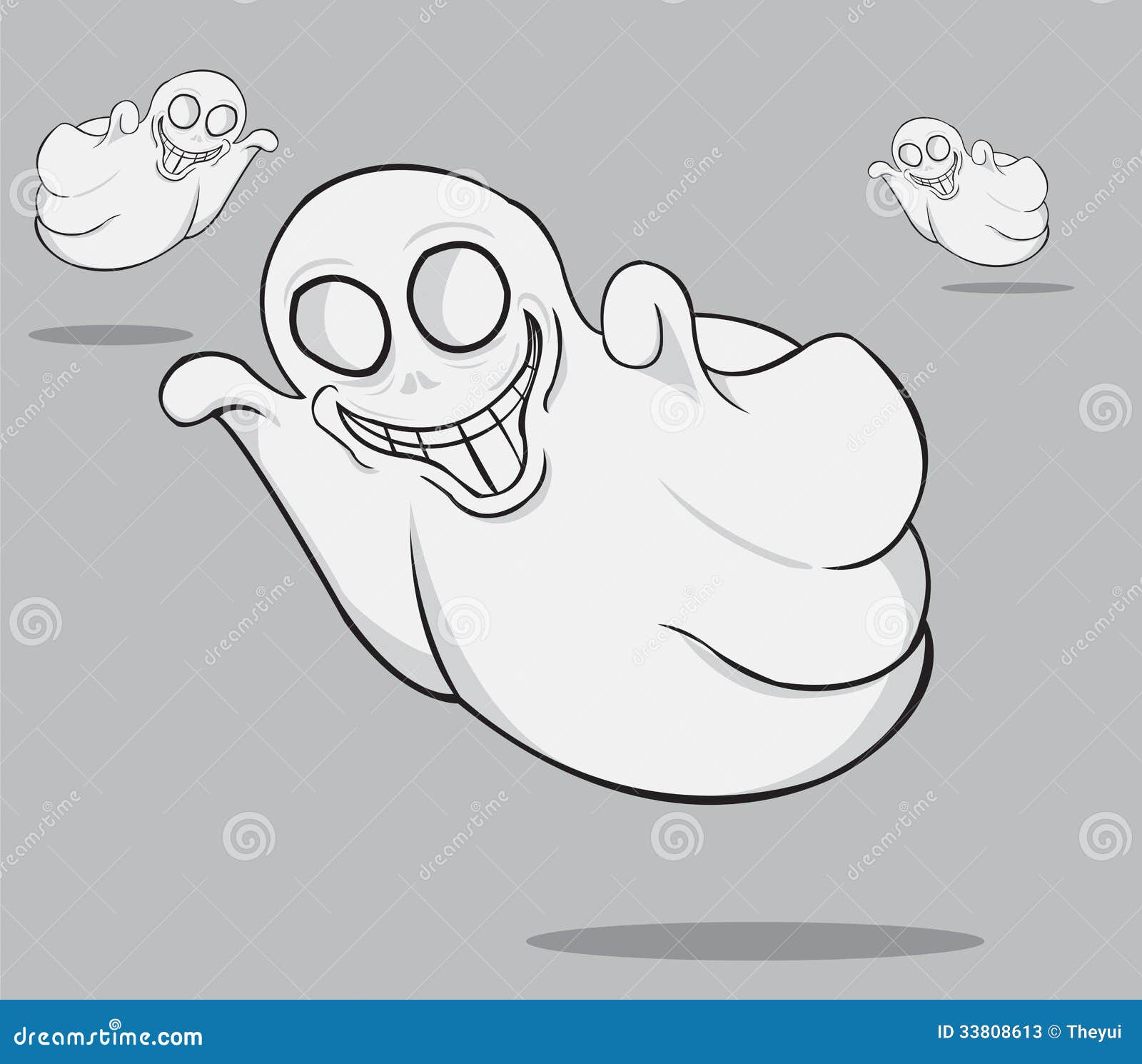 Three Ghosts illustration stock vector. Illustration of mystery - 33808613
