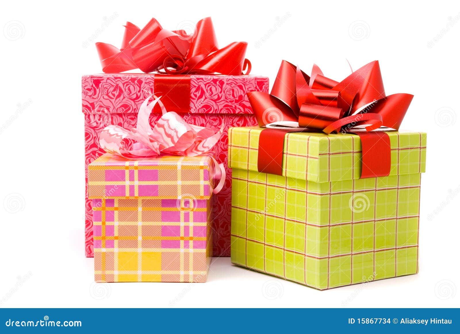 Three gift box stock photo. Image of parcel, ornament - 15867734