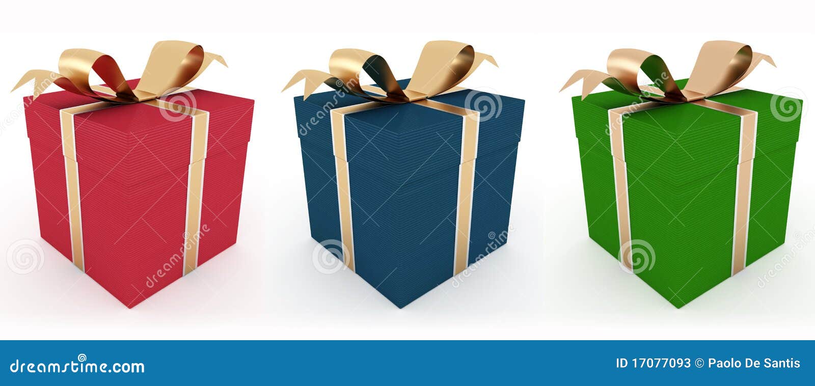 Three gift box stock illustration. Illustration of present - 17077093