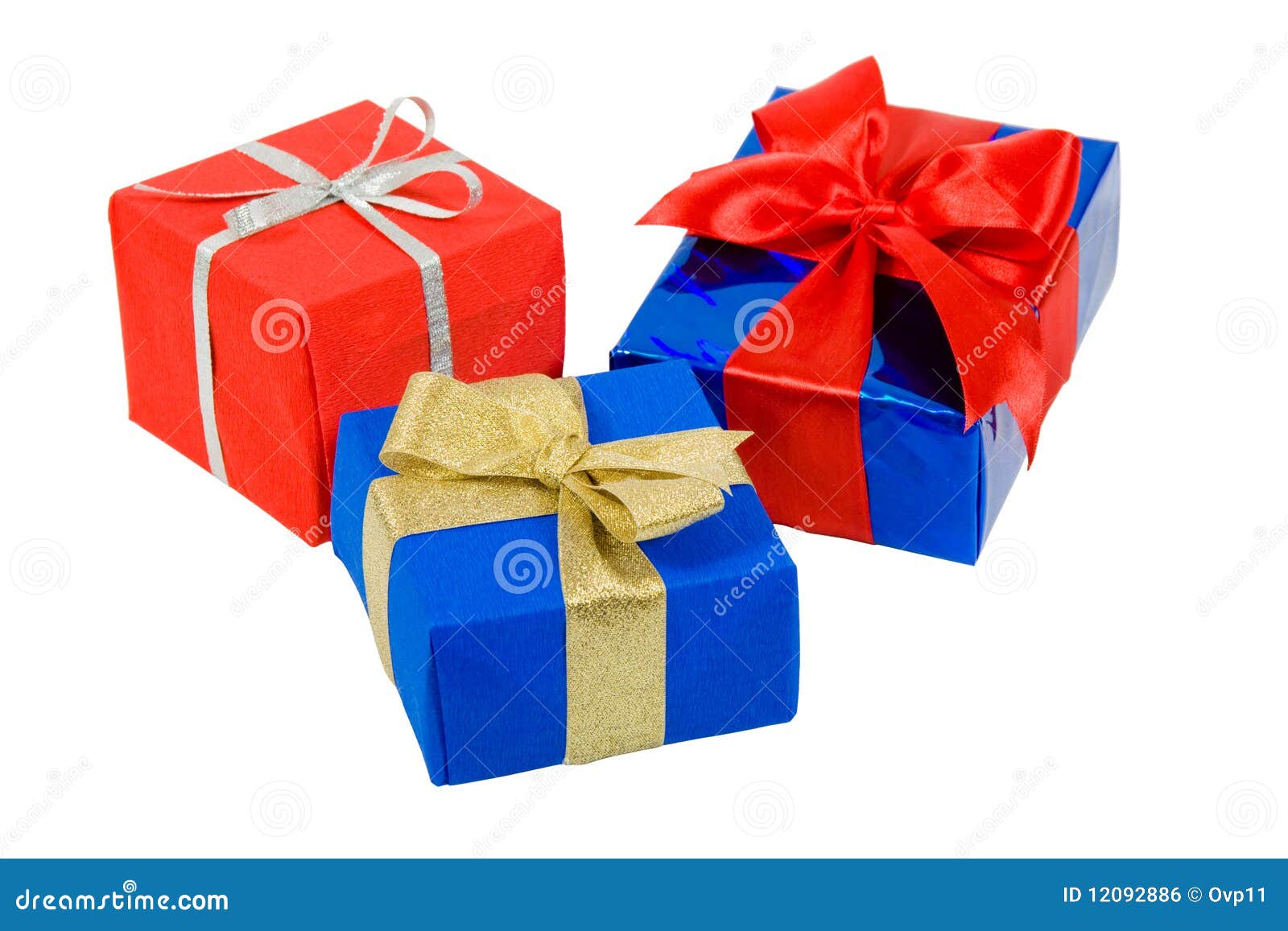 Three gift boxes stock photo. Image of ribbon, gift, blue - 12092886