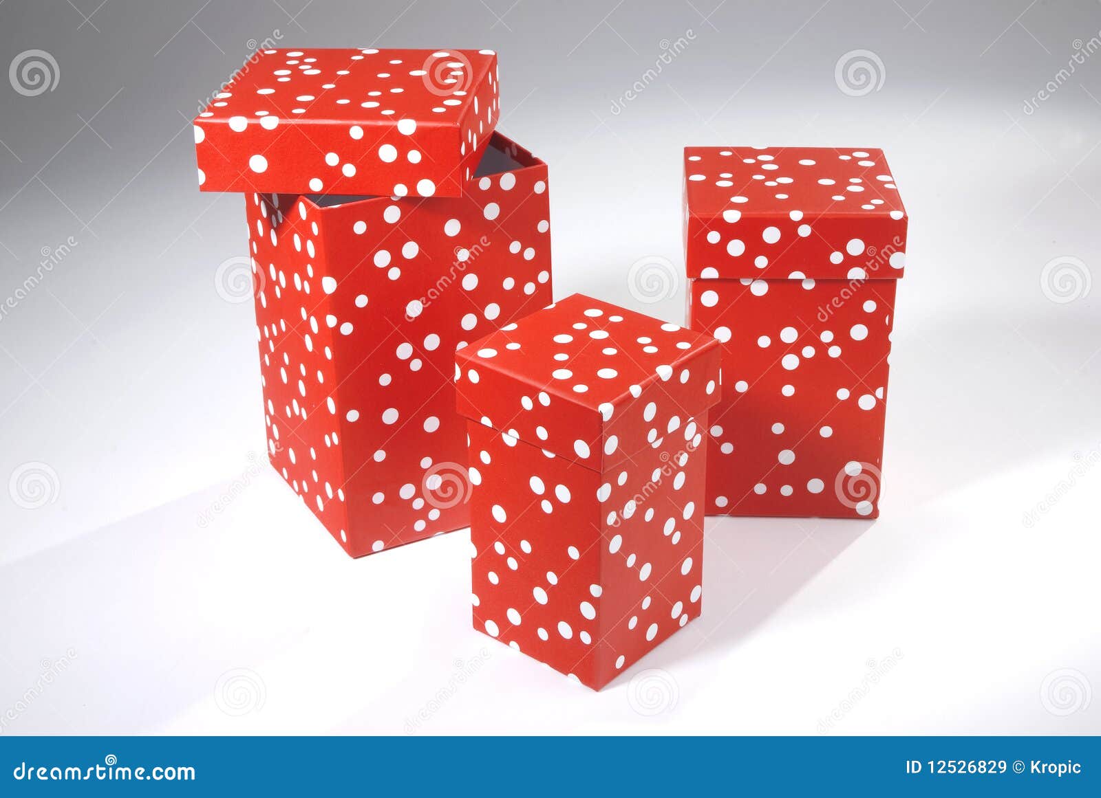 Three Gift boxes stock image. Image of container, gift - 12526829