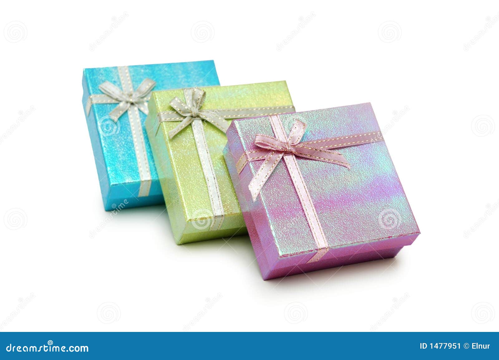 Three gift boxes stock image. Image of event, ribbon, color - 1477951