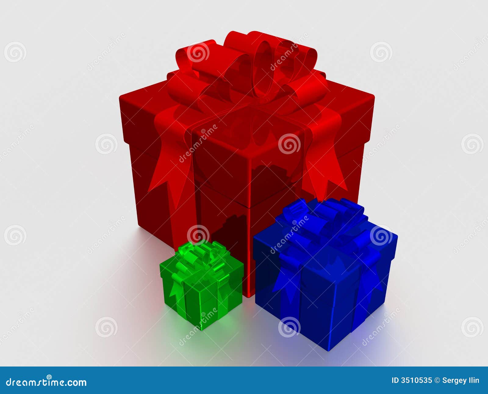 Three gift boxes. stock illustration. Illustration of celebration - 3510535