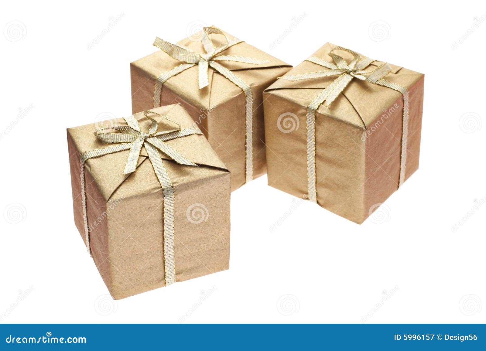 Three gift boxes stock image. Image of cutout, decoration - 5996157