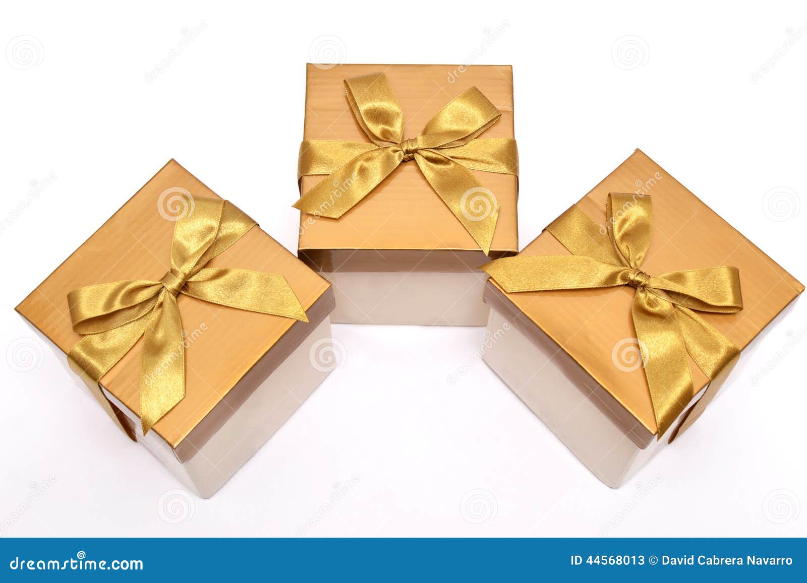 Three gift boxes stock image. Image of golden, event - 44568013
