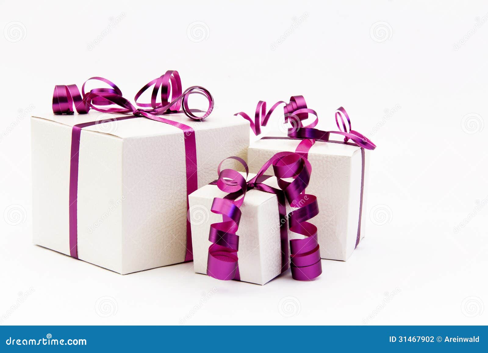 Three Gift Boxes stock photo. Image of gift, white, ribbon - 31467902