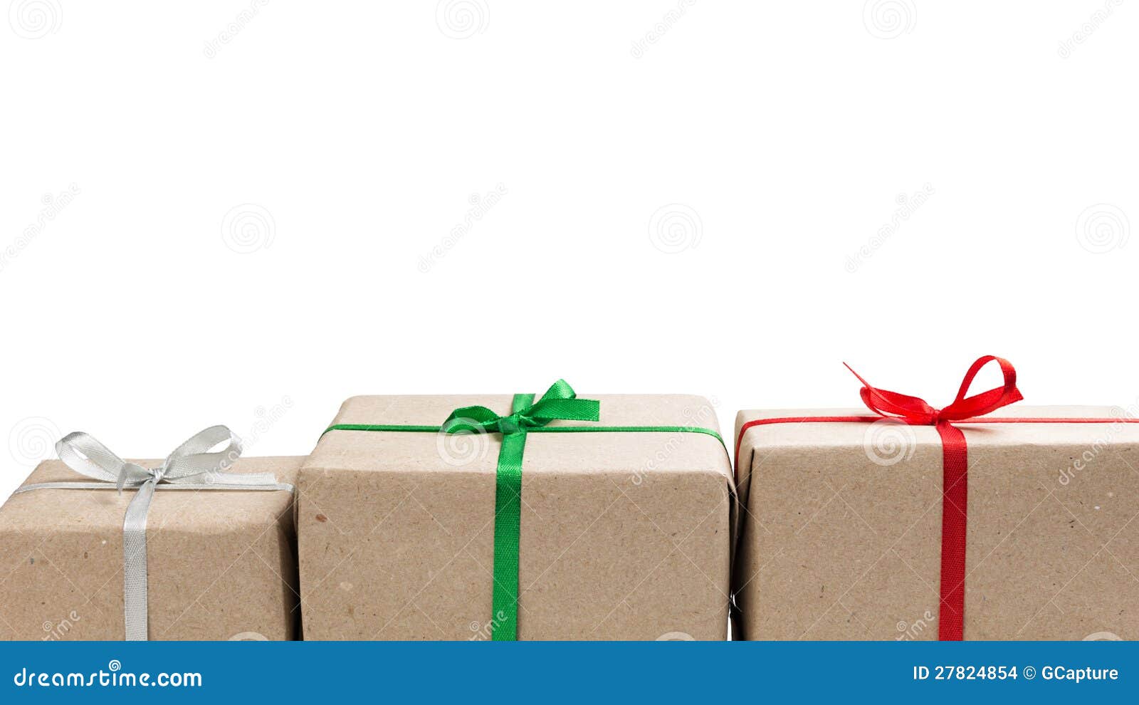 Three gift boxes in a row stock photo. Image of birthday - 27824854