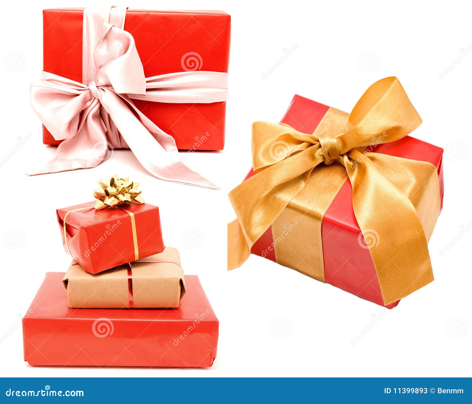 Three gifts stock image. Image of design, birthday, brown - 11399893