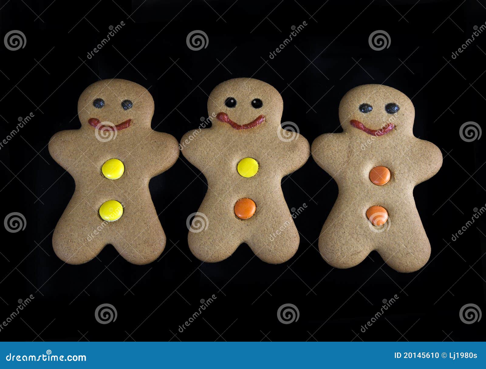 Three gingerbread men stock photo. Image of symbolic - 20145610