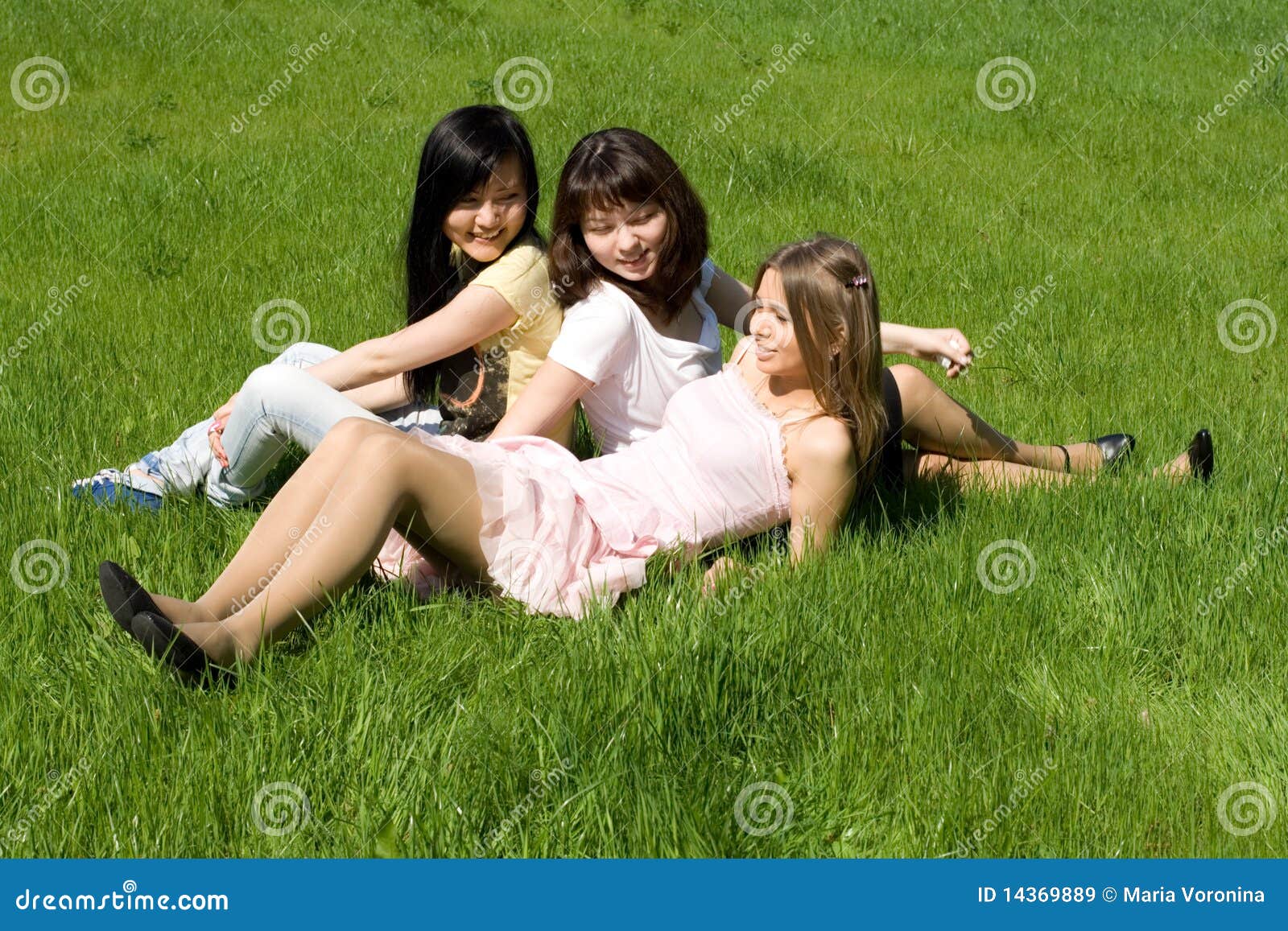 Three girls stock image. Image of outdoor, diversity - 14369889