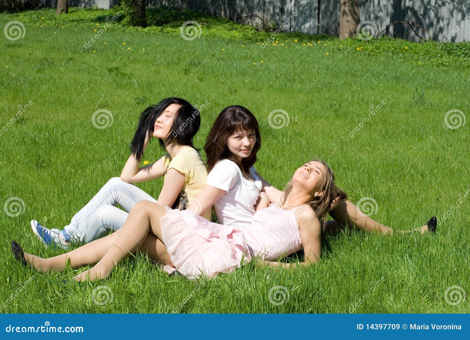 Three girls stock image. Image of asian, group, joyful - 14397709