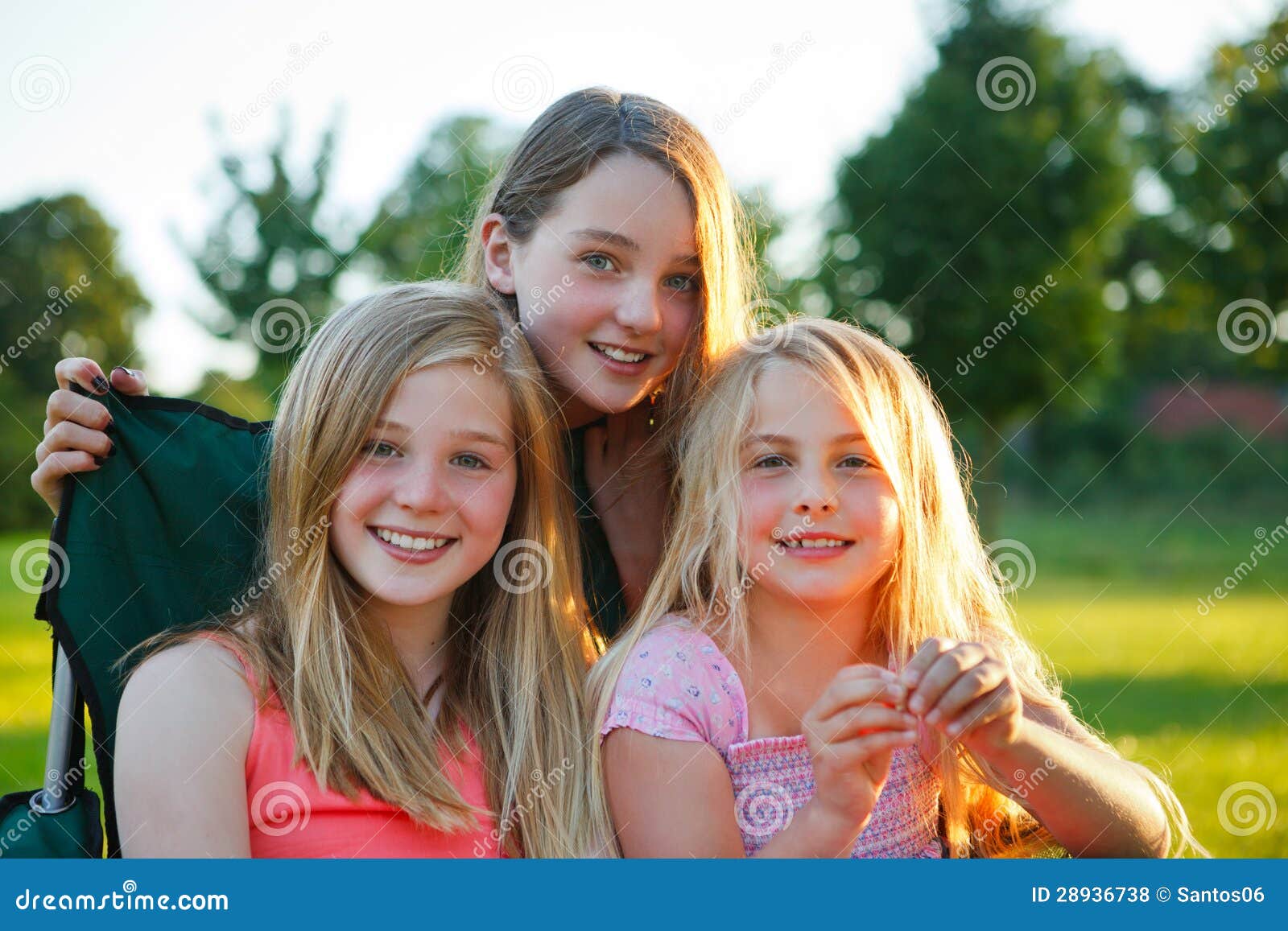 Three girls stock photo. Image of happy, garden, girlfriends - 28936738