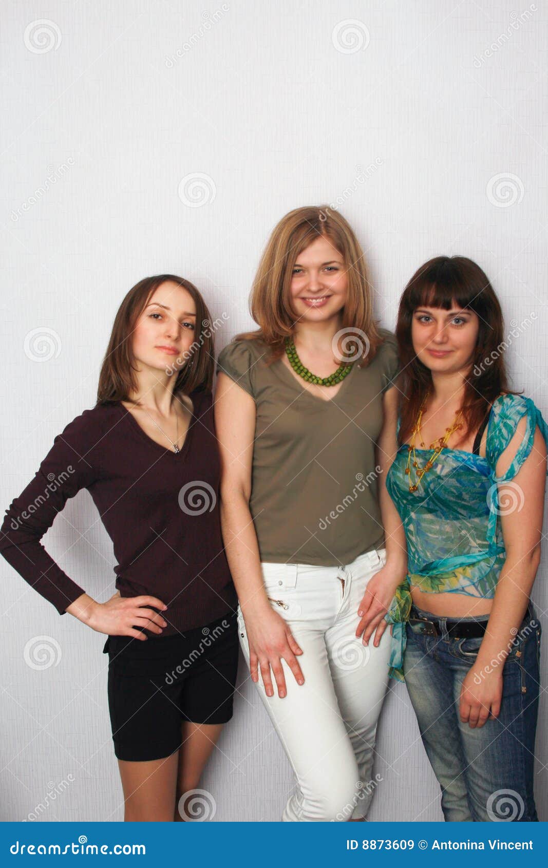 Three girls stock image. Image of entertainment, hand - 8873609