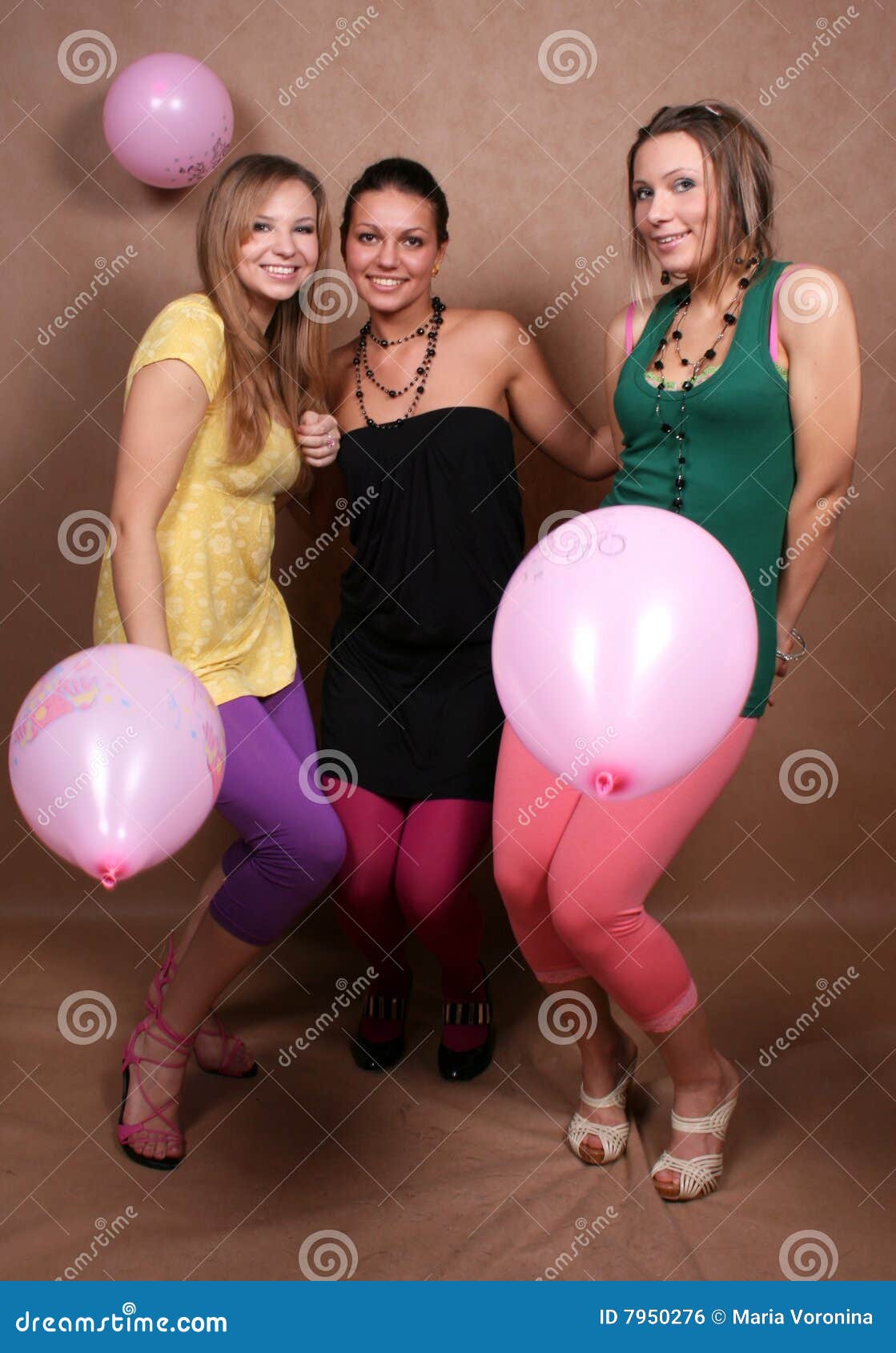 Three girls dancing stock photo. Image of interesting - 7950276