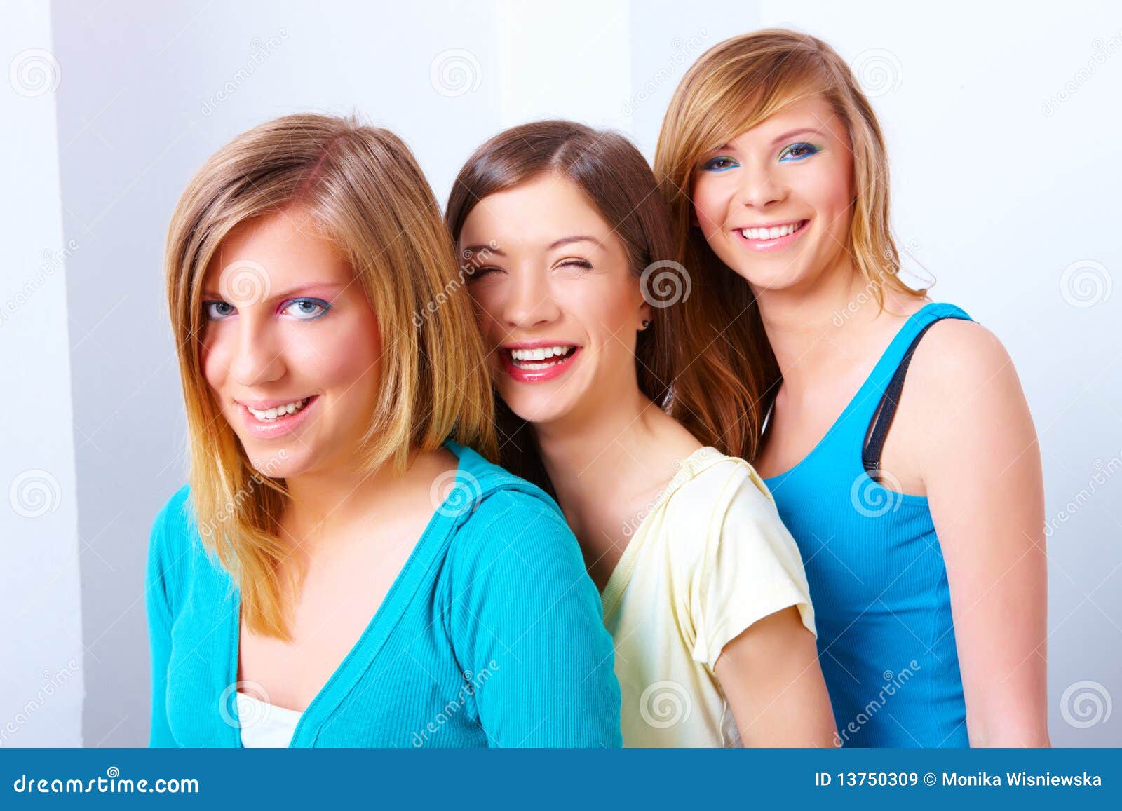 Three girls friendship stock image. Image of room, ladies - 13750309