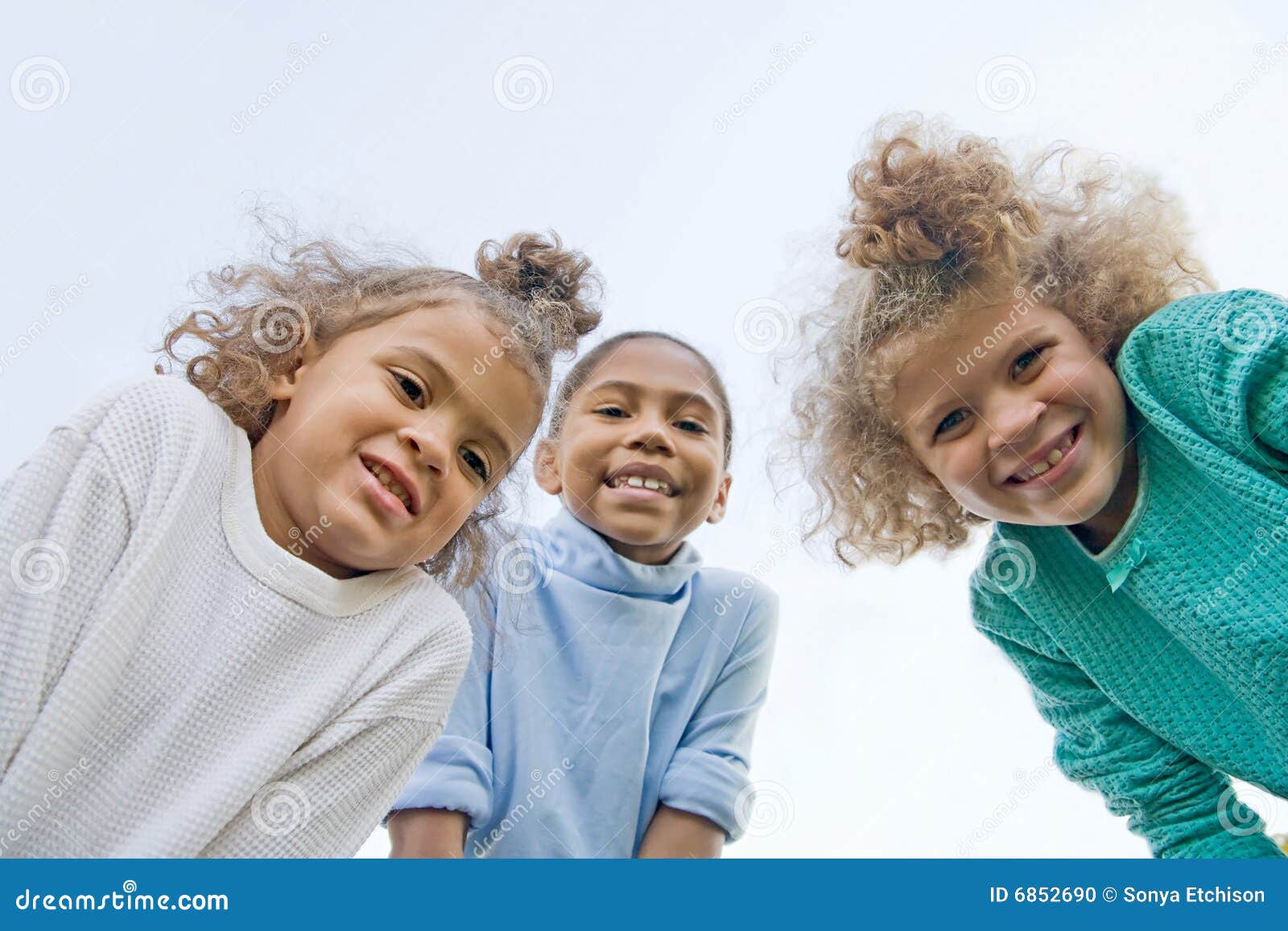 Three Girls Having Fun stock photo. Image of african, little - 6852690